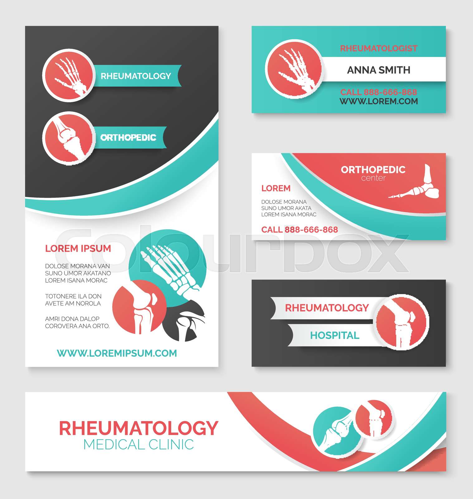 Medical clinic banner, card, flyer template design | Stock vector ...