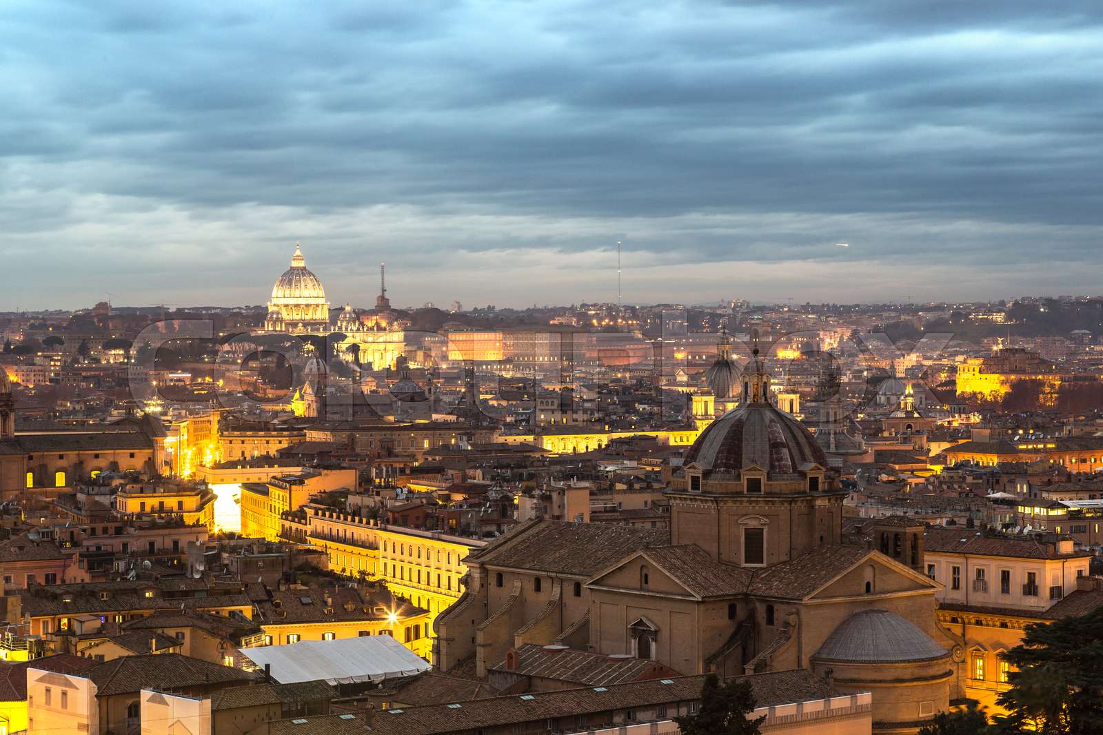 Night panorama of Rome | Stock image | Colourbox