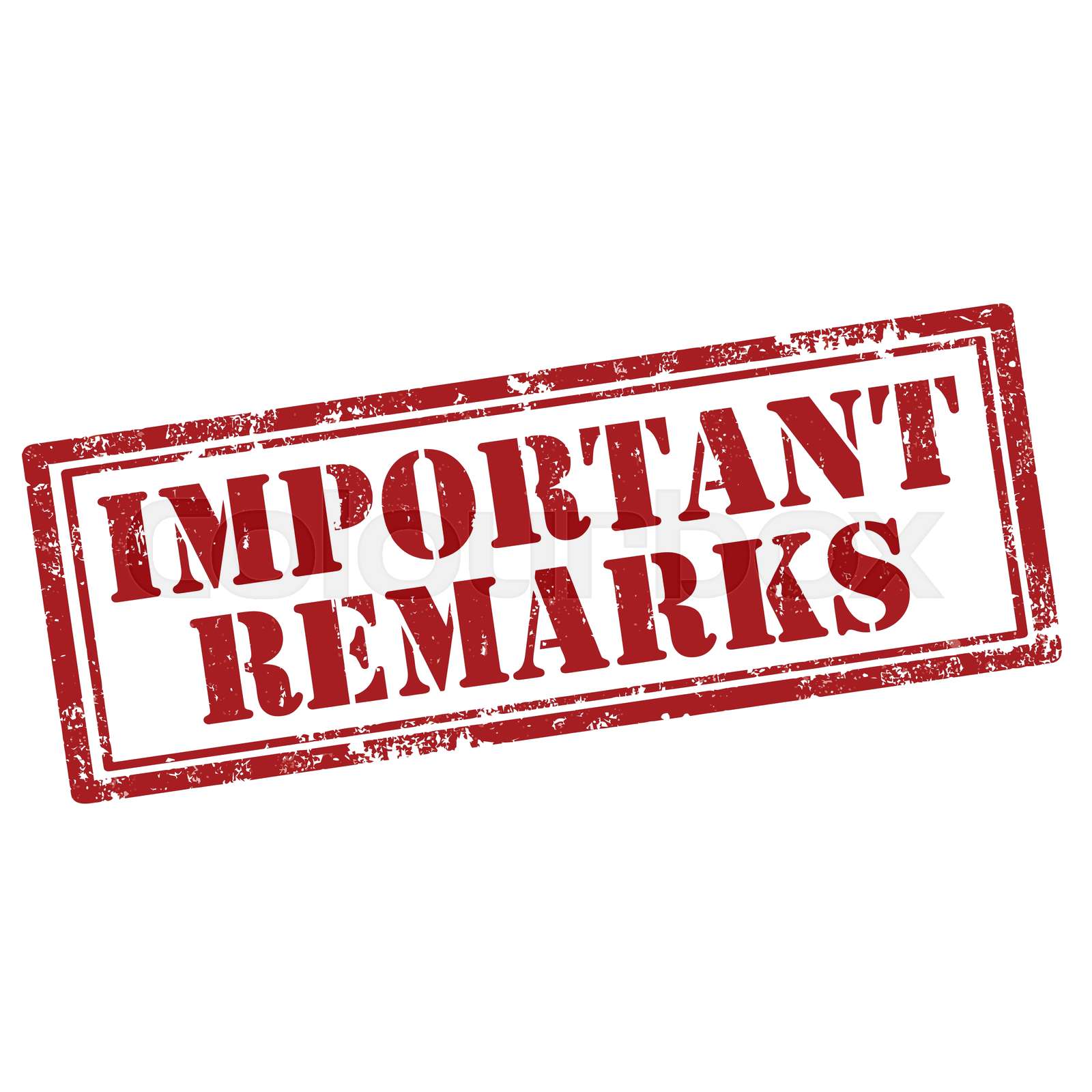 Important Remarks-stamp | Stock vector | Colourbox