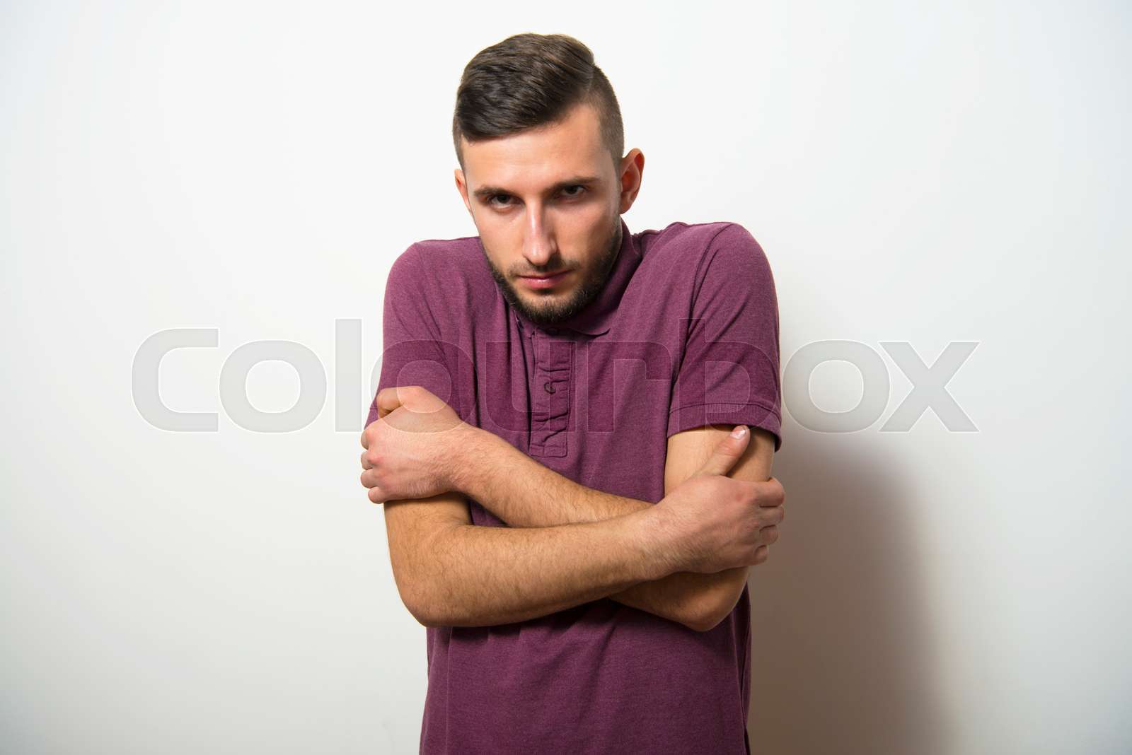 Man freezing | Stock image | Colourbox