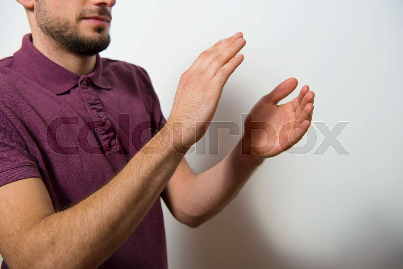 man claps and applauding | Stock image | Colourbox