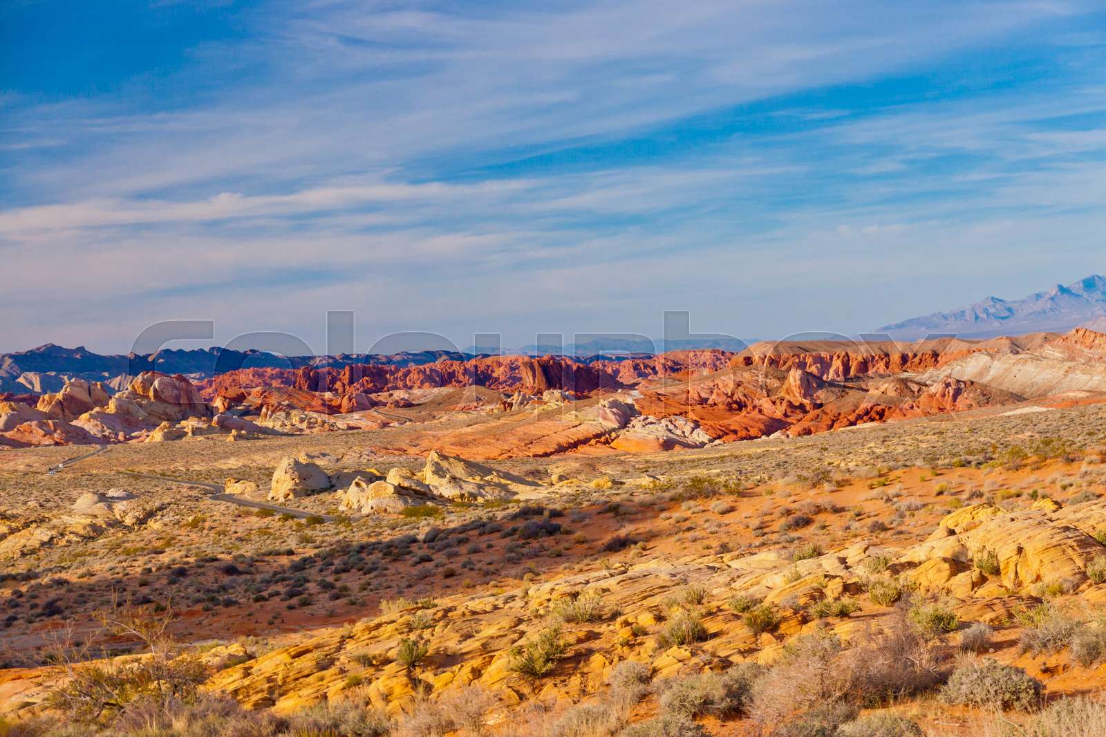 Colorful rocks of stone desert in Nevada, USA | Stock image | Colourbox