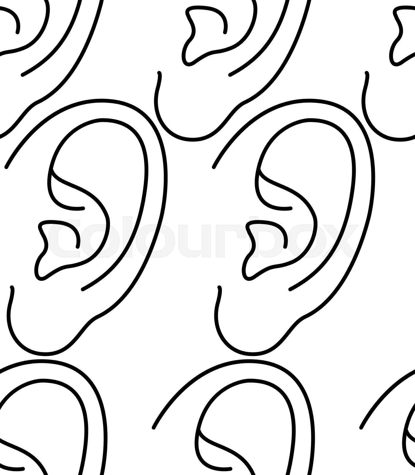 Human ear pattern | Stock vector | Colourbox