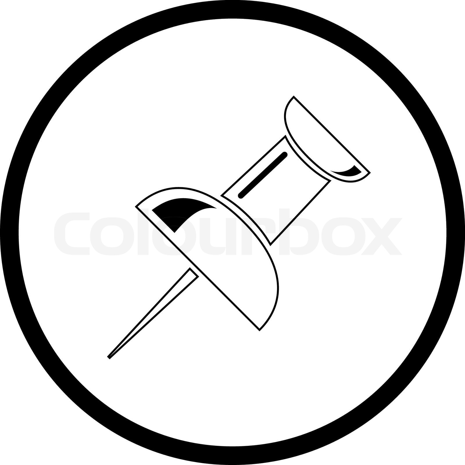 vektor ikon af push- pin | Stock vektor | Colourbox