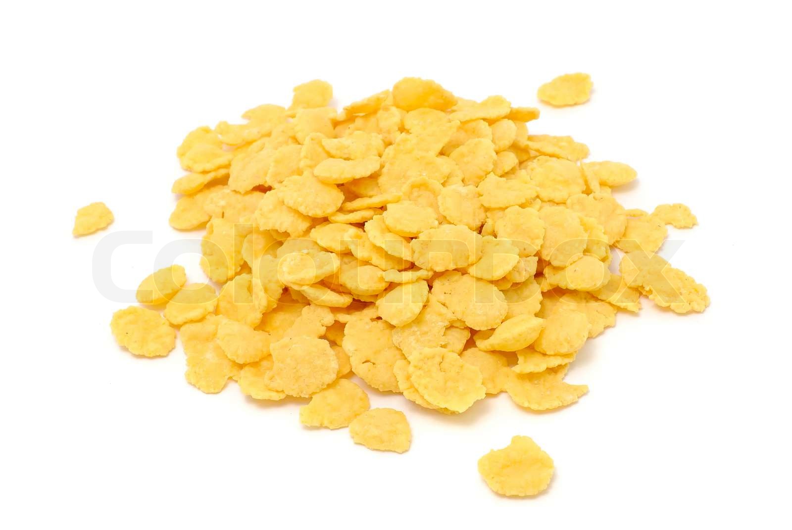 Corn Flakes Isolated on White Background | Stock image | Colourbox