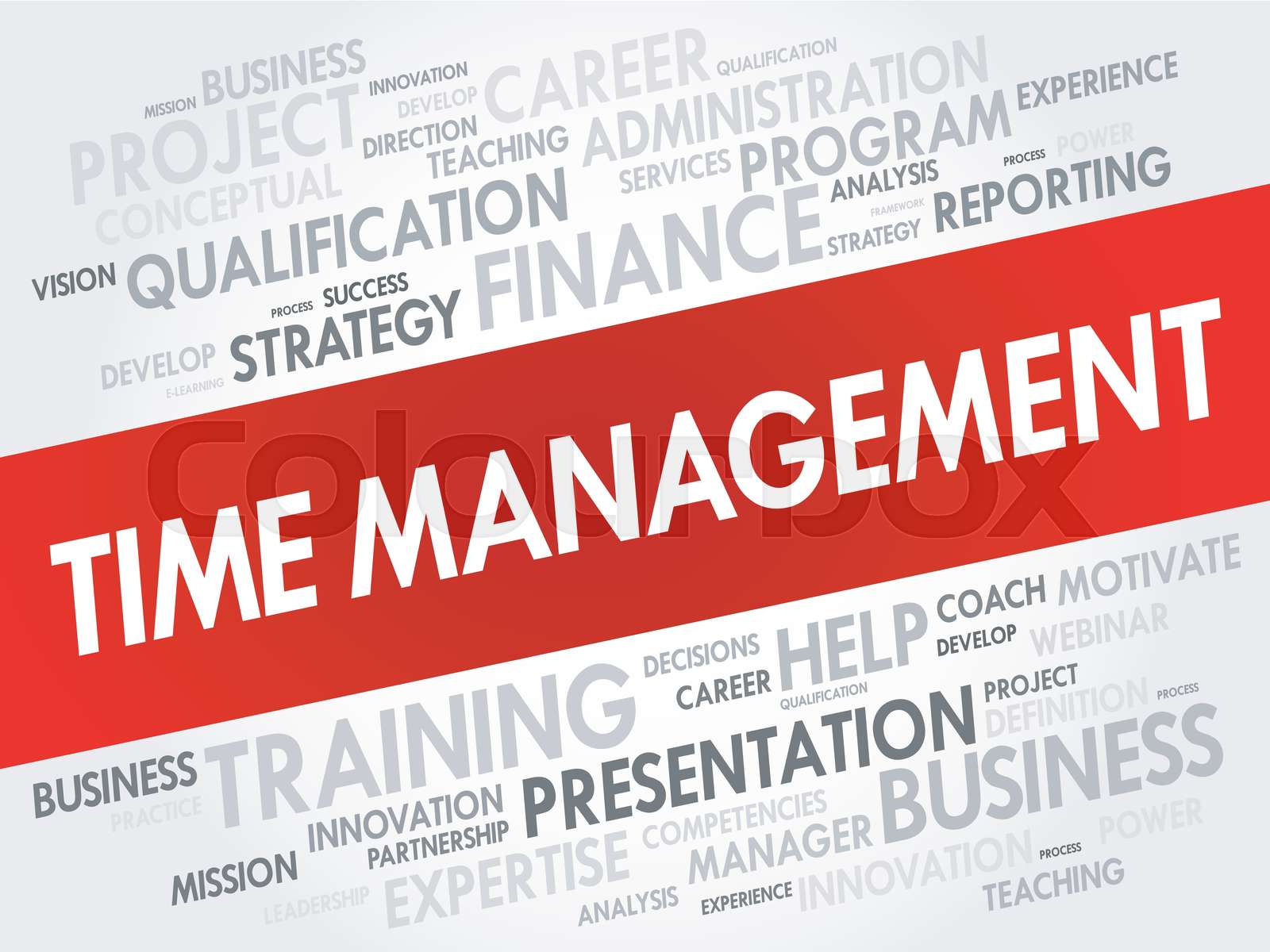 Time Management word cloud collage | Stock vector | Colourbox