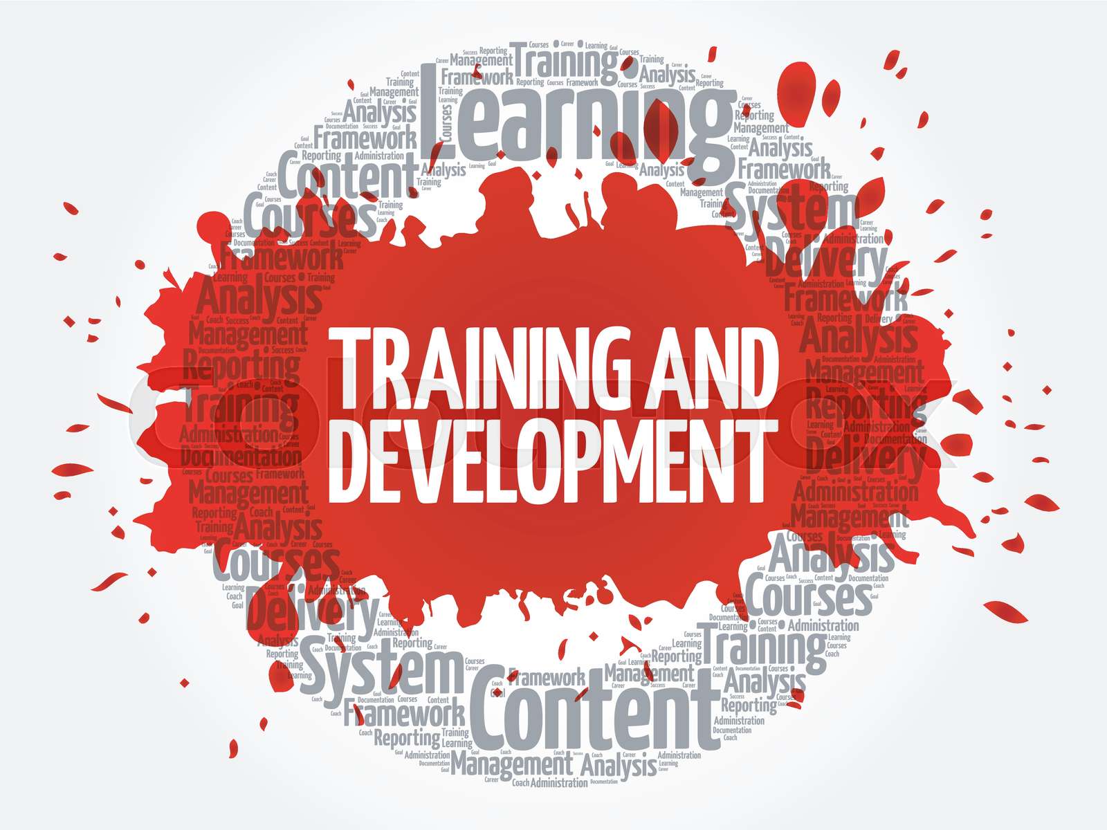 Training and Development circle word cloud | Stock vector | Colourbox
