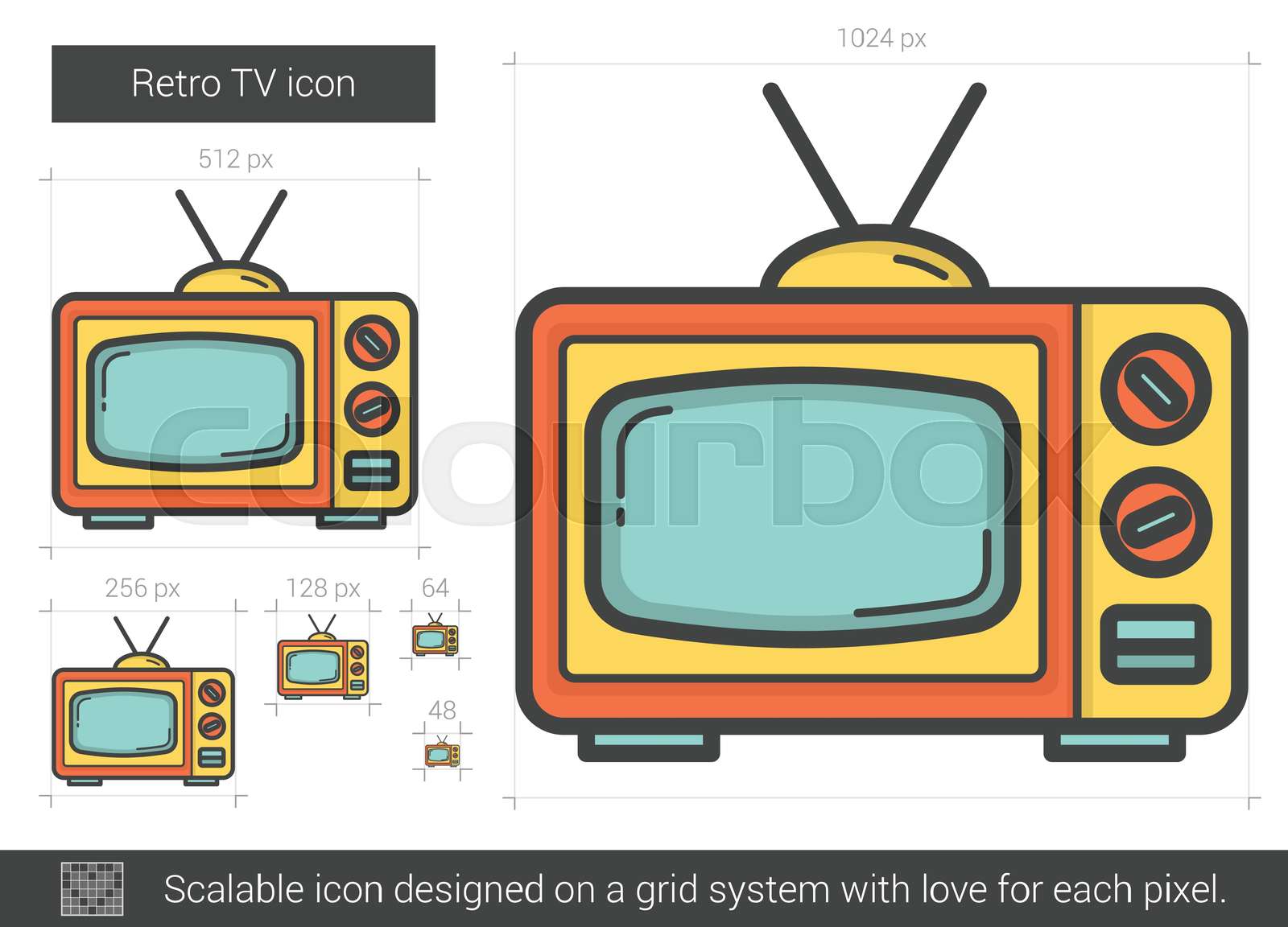 Retro Tv Icon