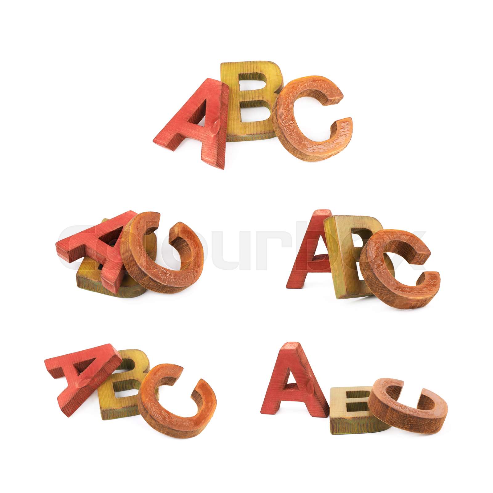 ABC letters composition isolated | Stock image | Colourbox