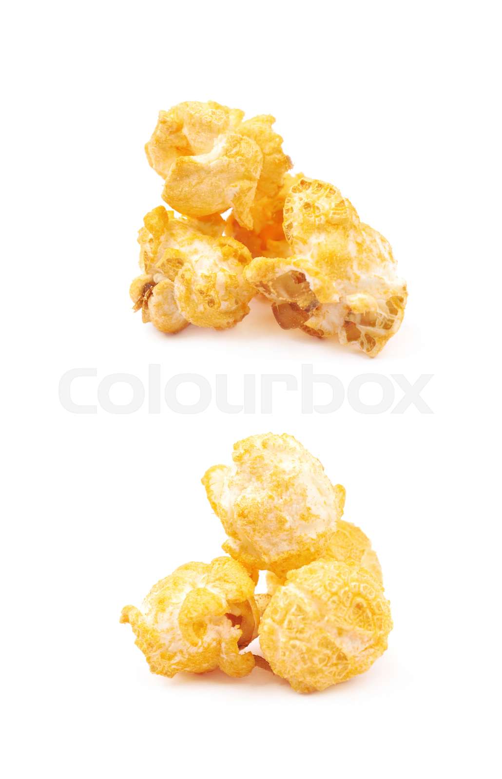 Pile of popcorn flakes isolated | Stock image | Colourbox