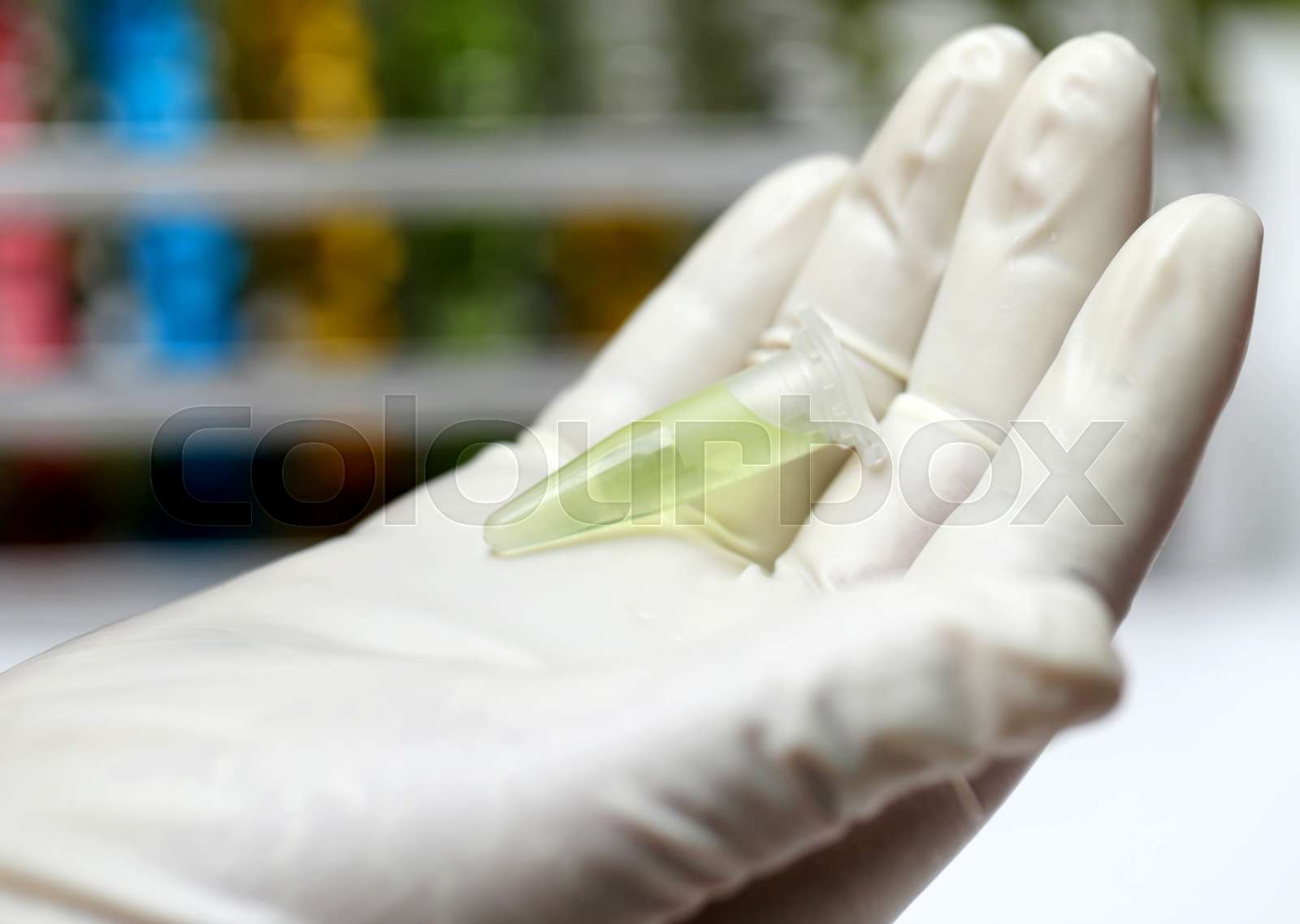 Plastic sample tube | Stock image | Colourbox