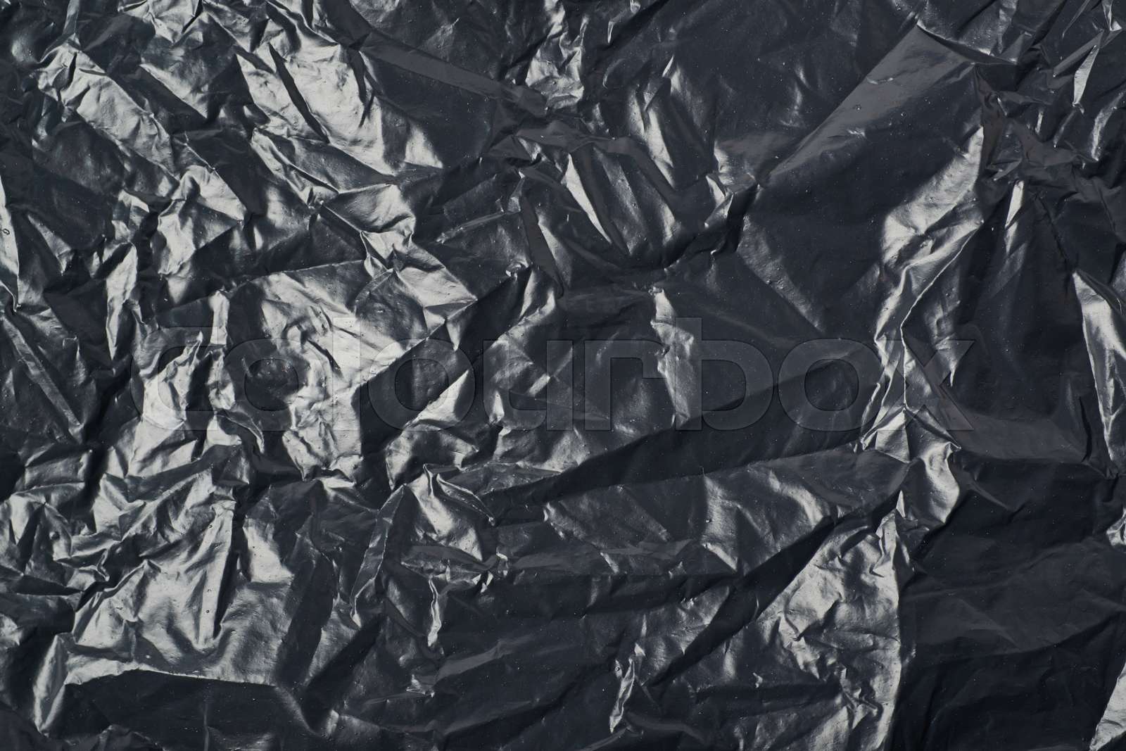 Black trash bag texture | Stock image | Colourbox