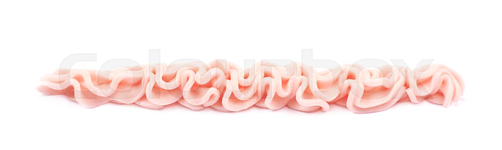 Line of frosting cream isolated | Stock image | Colourbox