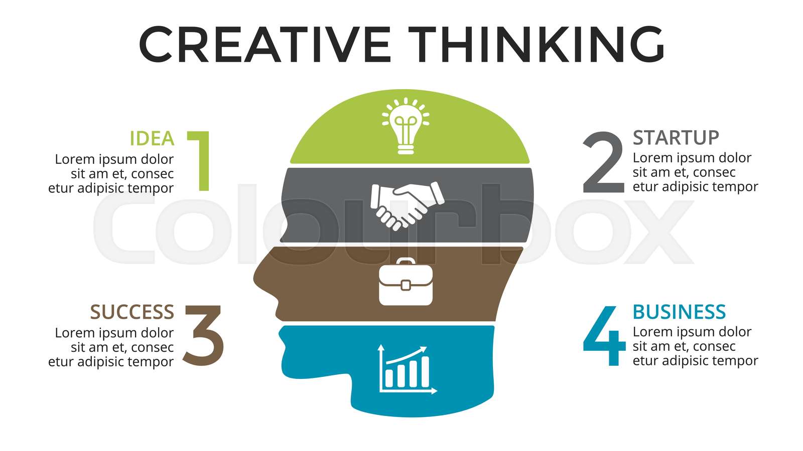 Vector brain infographic. Template for human head diagram, artificial ...