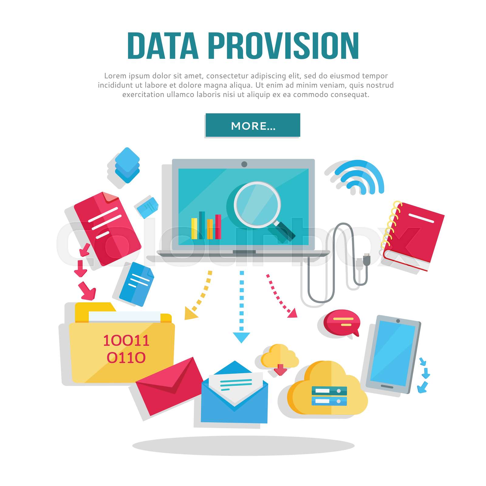 Data Provision Banner | Stock vector | Colourbox