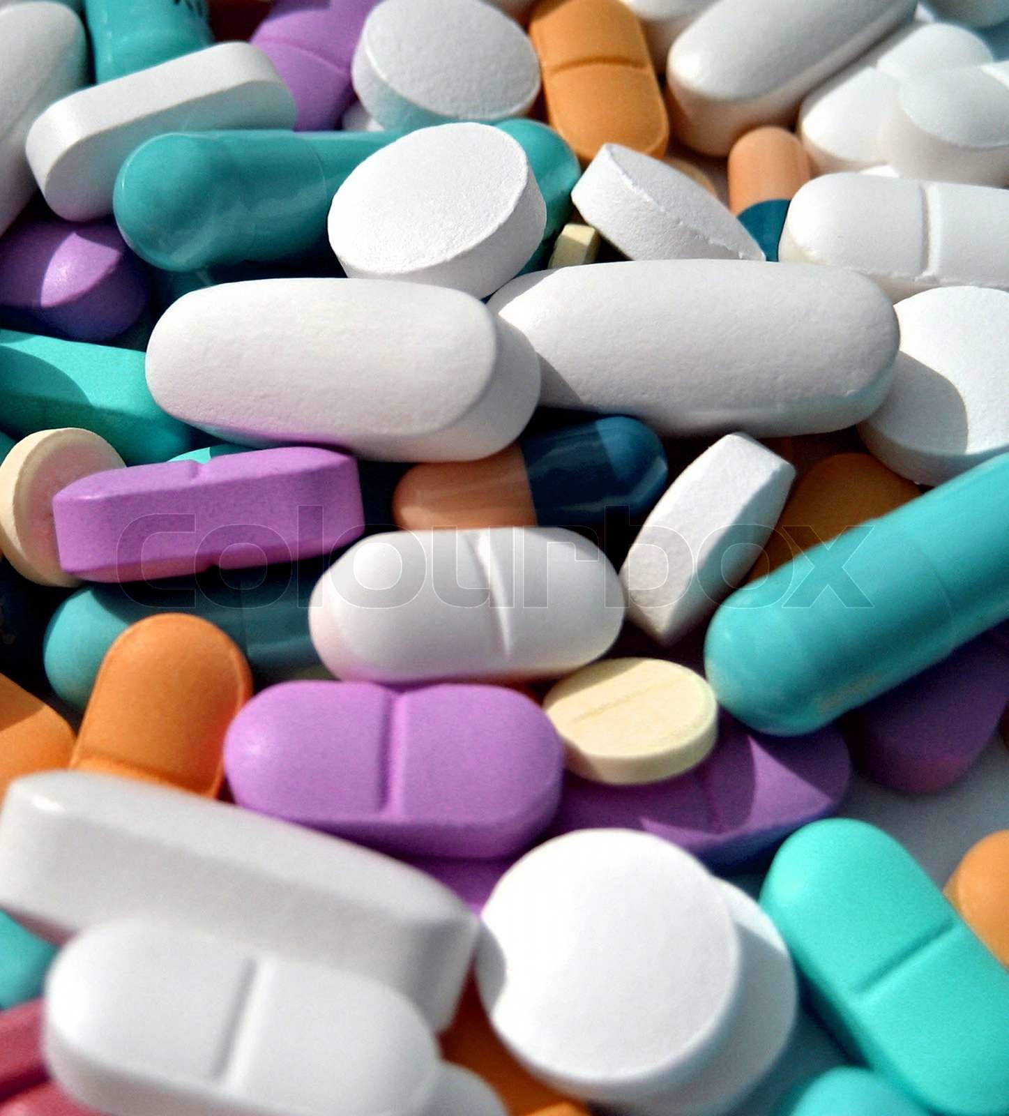 Tabletten bunten Hintergrund und kann Textur sein | Stock Bild | Colourbox