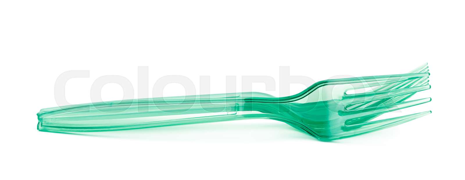 Pile of disposable forks isolated | Stock image | Colourbox