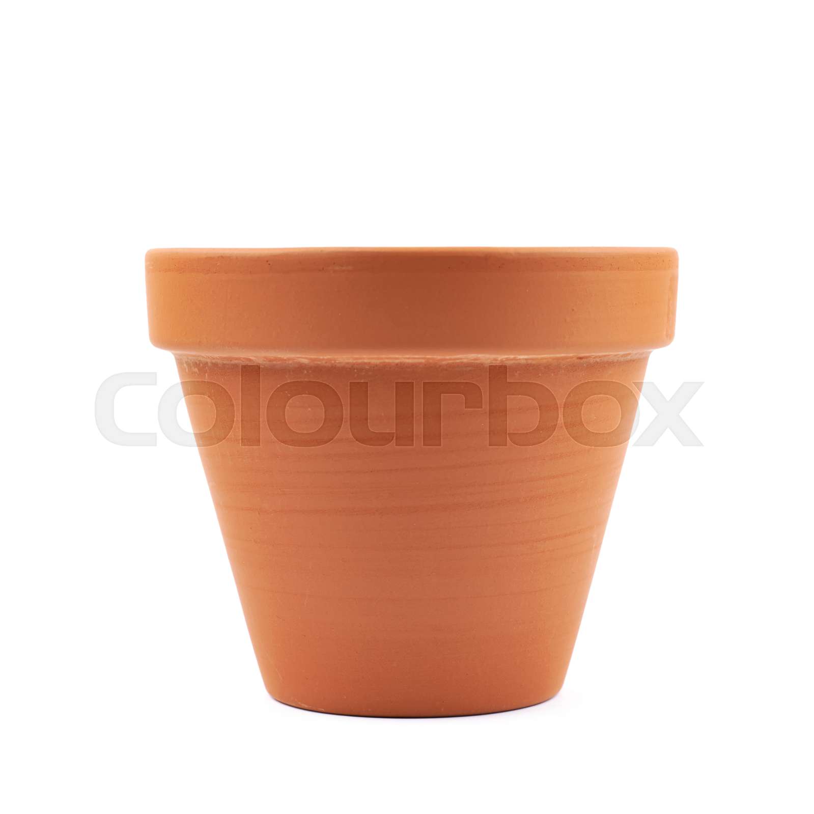 Empty ceramic flower pot isolated | Stock image | Colourbox