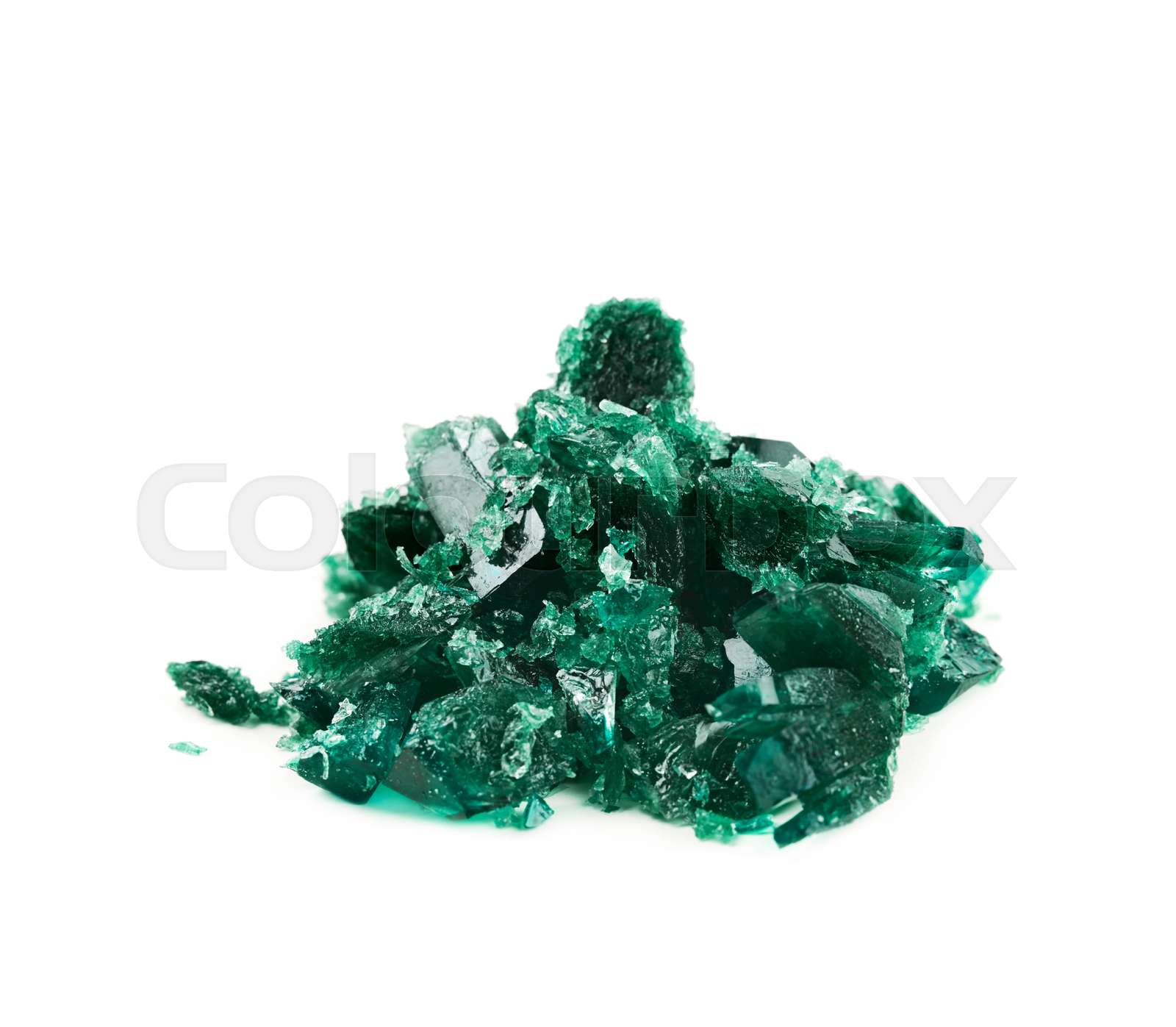 Grown crystal of salt isolated | Stock image | Colourbox