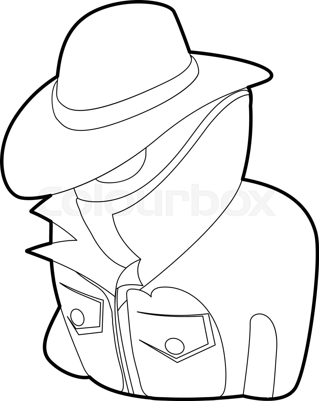 Spy icon, outline style | Stock vector | Colourbox