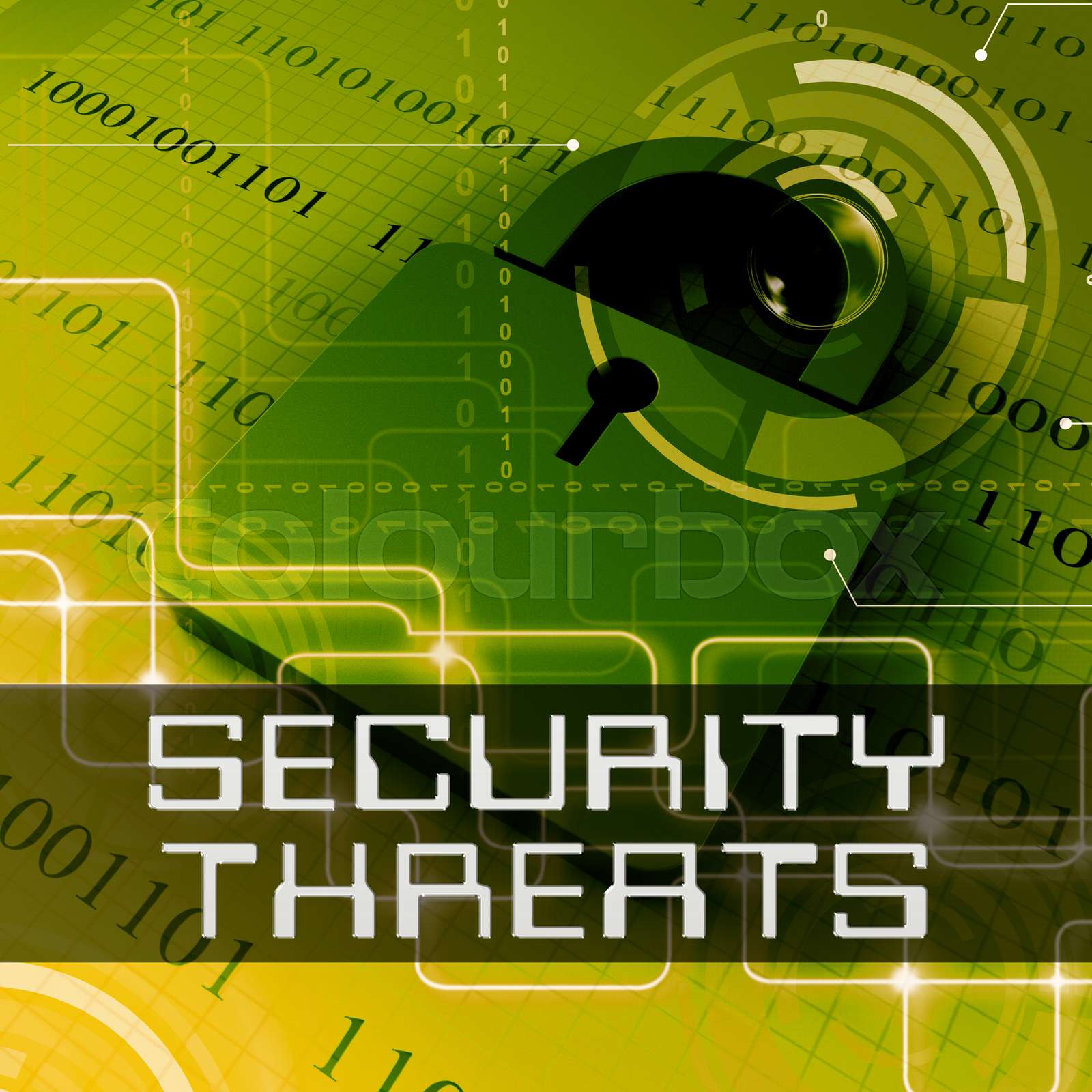 Security Threats Means Unauthorized Menace 3d Rendering | Stock image ...
