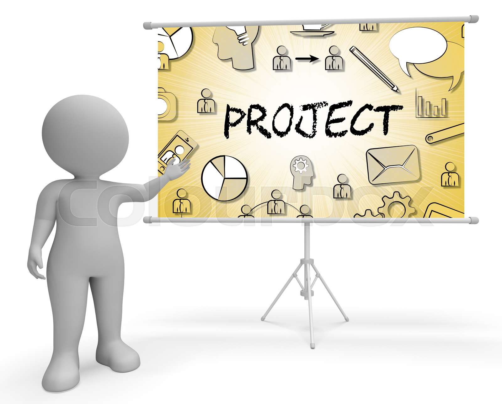 Project Icons Represent Task Plan 3d Rendering | Stock image | Colourbox