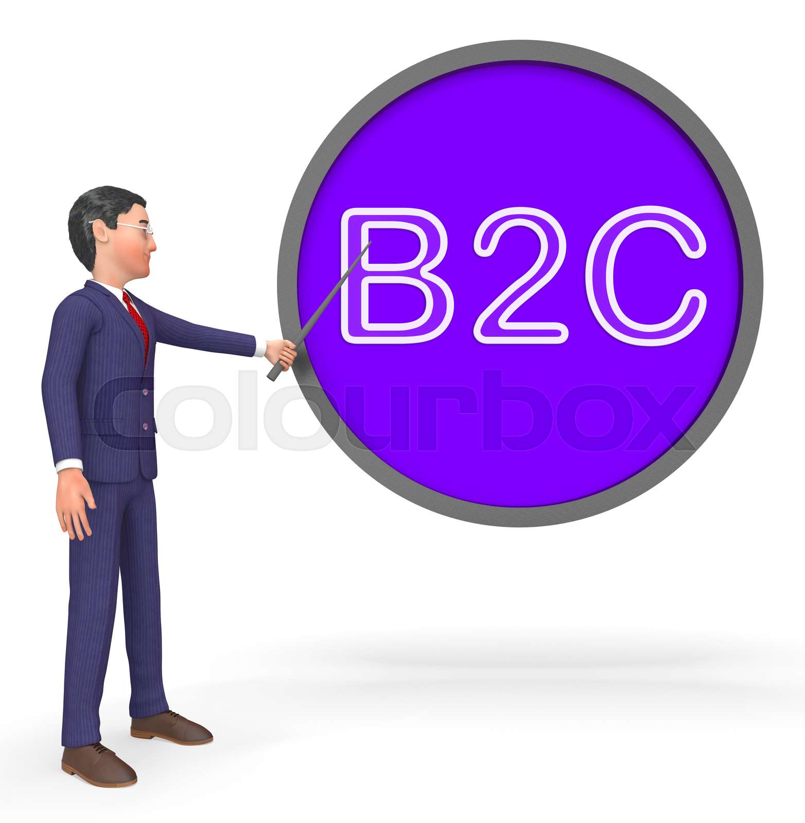 B2c Sign Shows Business To Customer 3d Rendering | Stock image | Colourbox