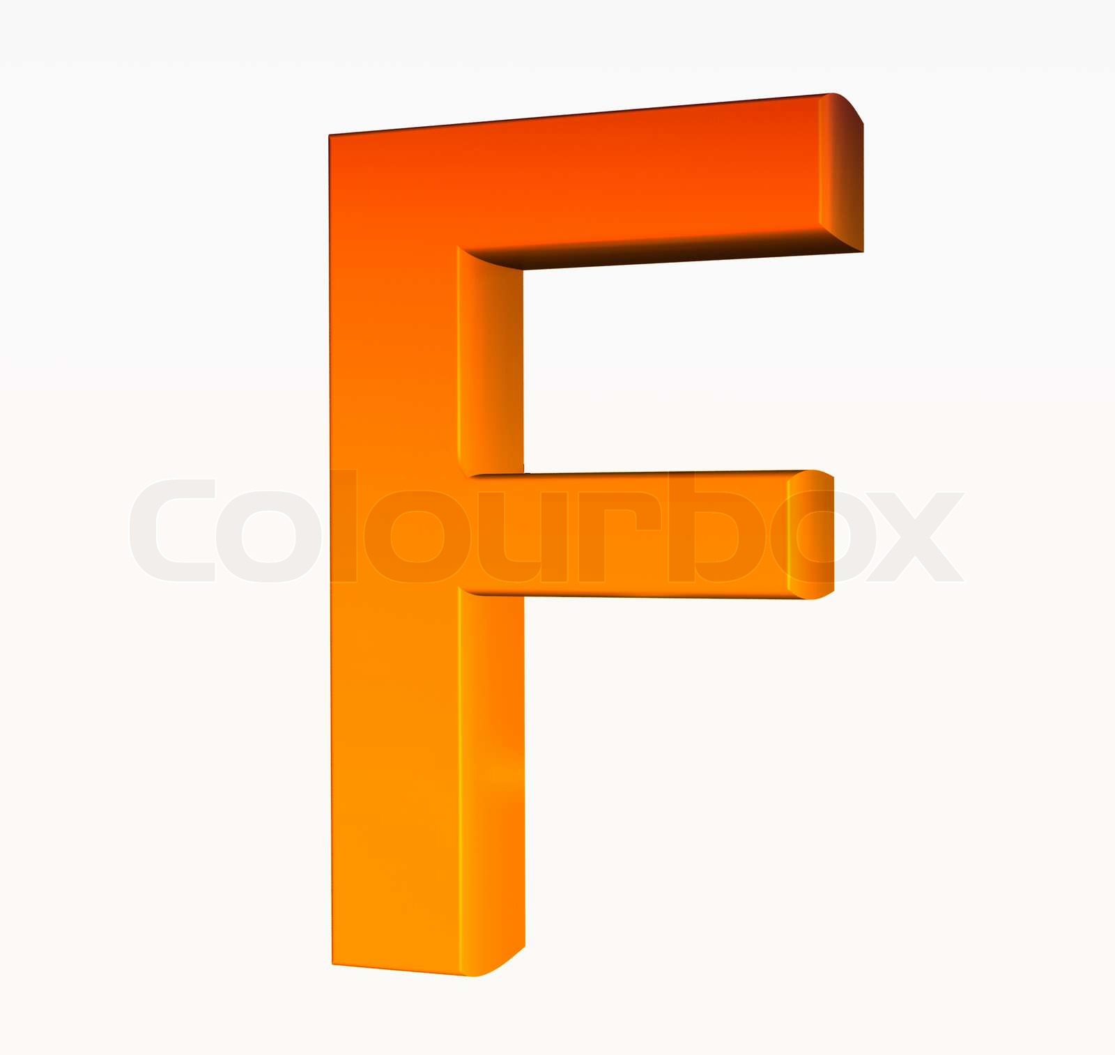 Orange Letter F