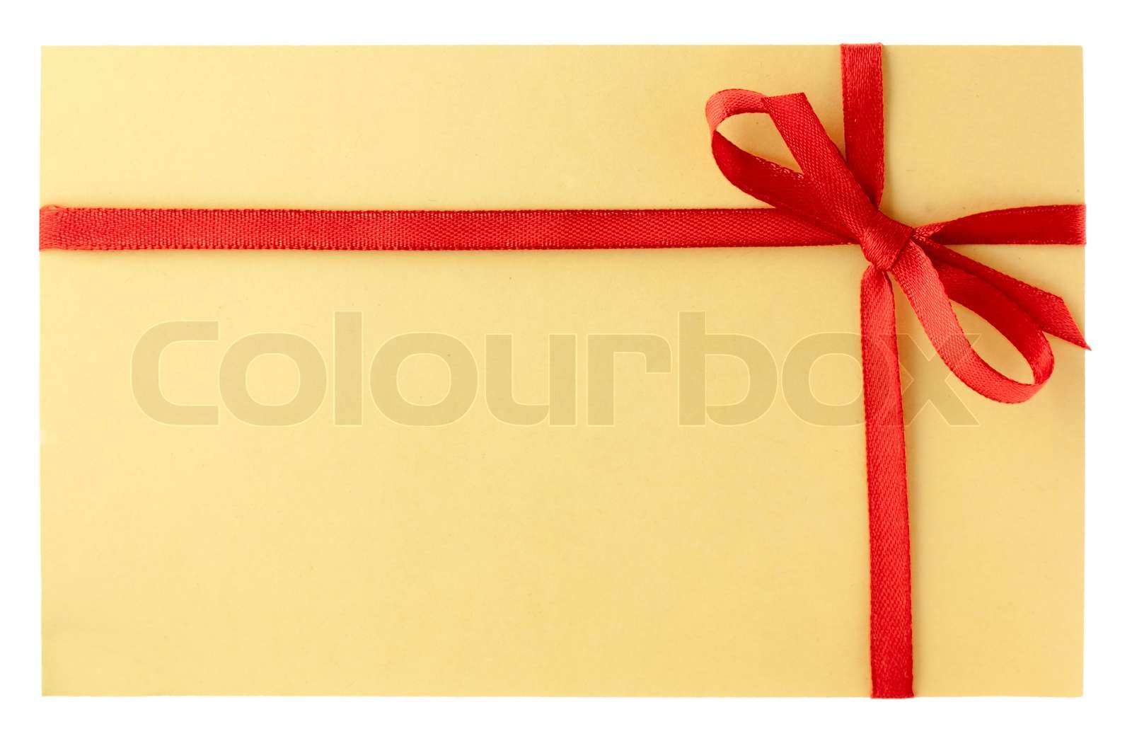 Letter with red ribbon | Stock image | Colourbox