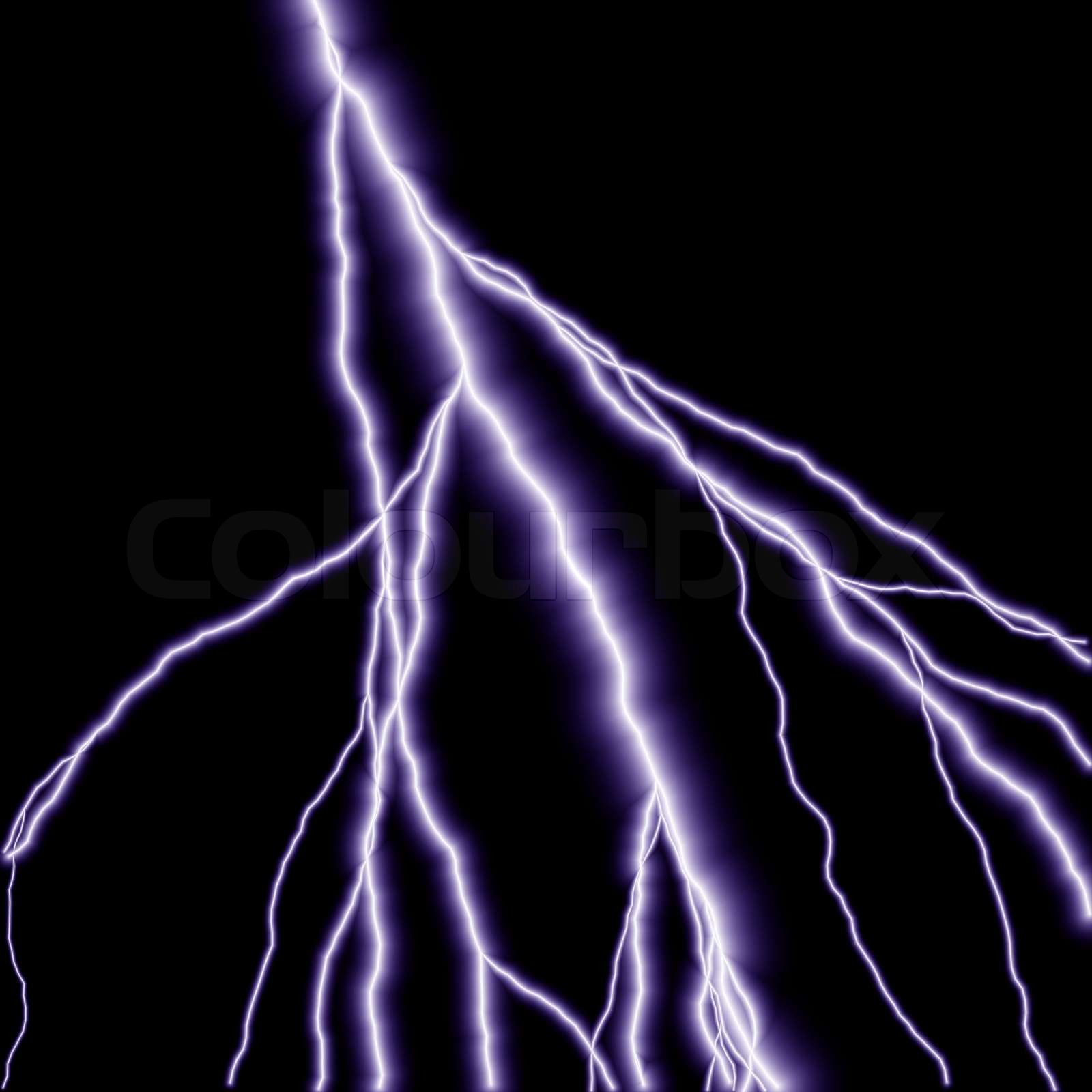 blaue Blitze in den Himmel verzweigten | Stock Bild | Colourbox