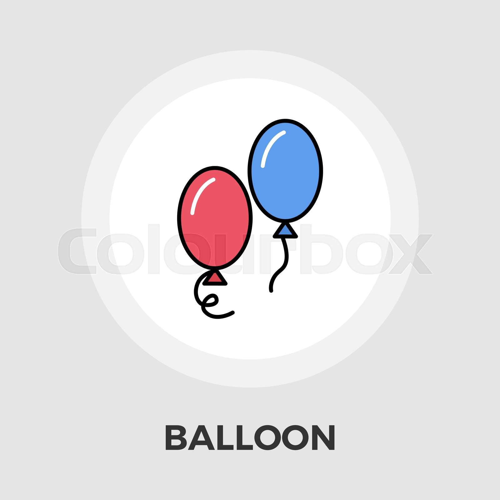 Balloon Flat Icon | Stock vector | Colourbox