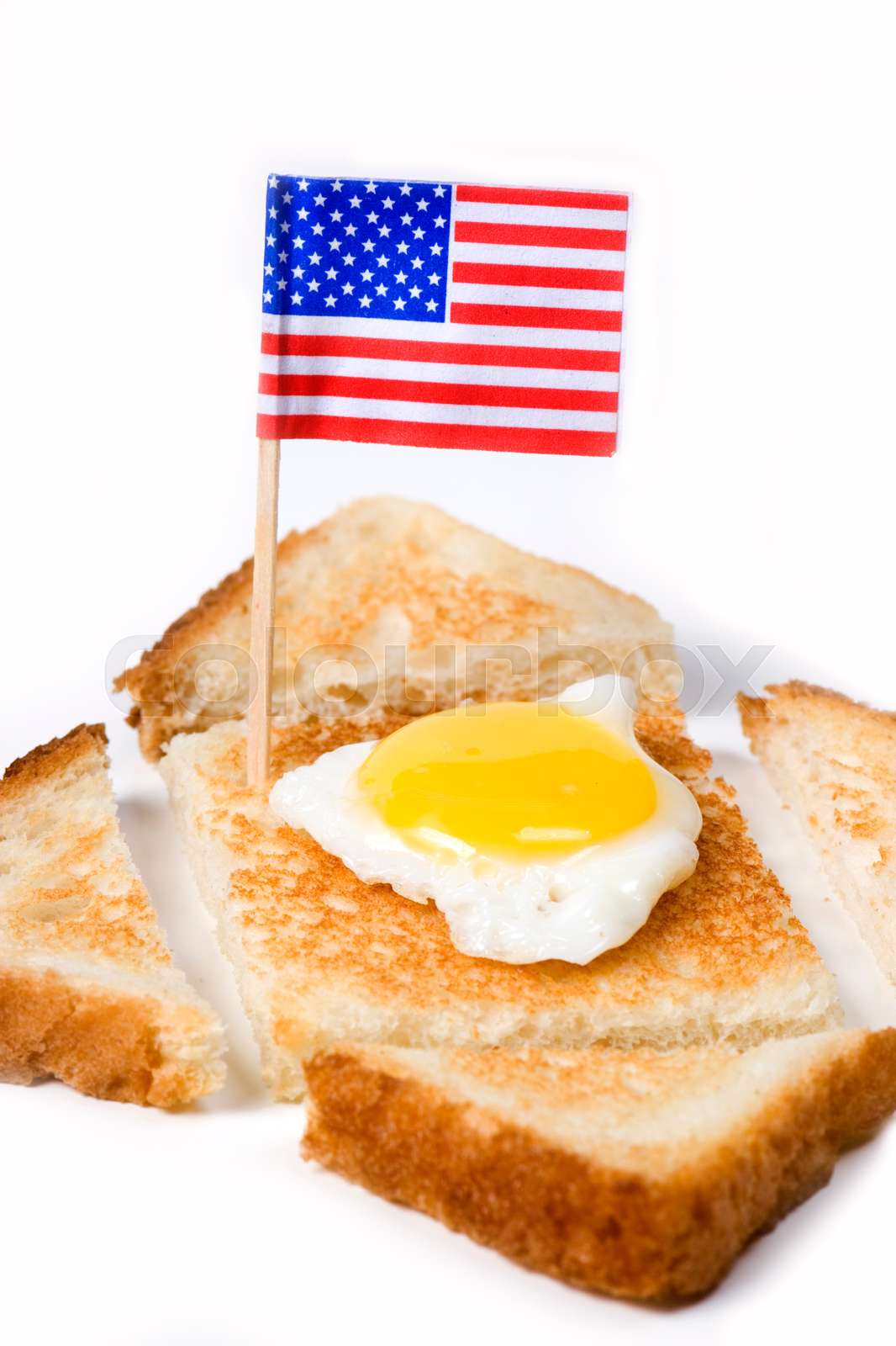 Breakfast with American flag | Stock image | Colourbox