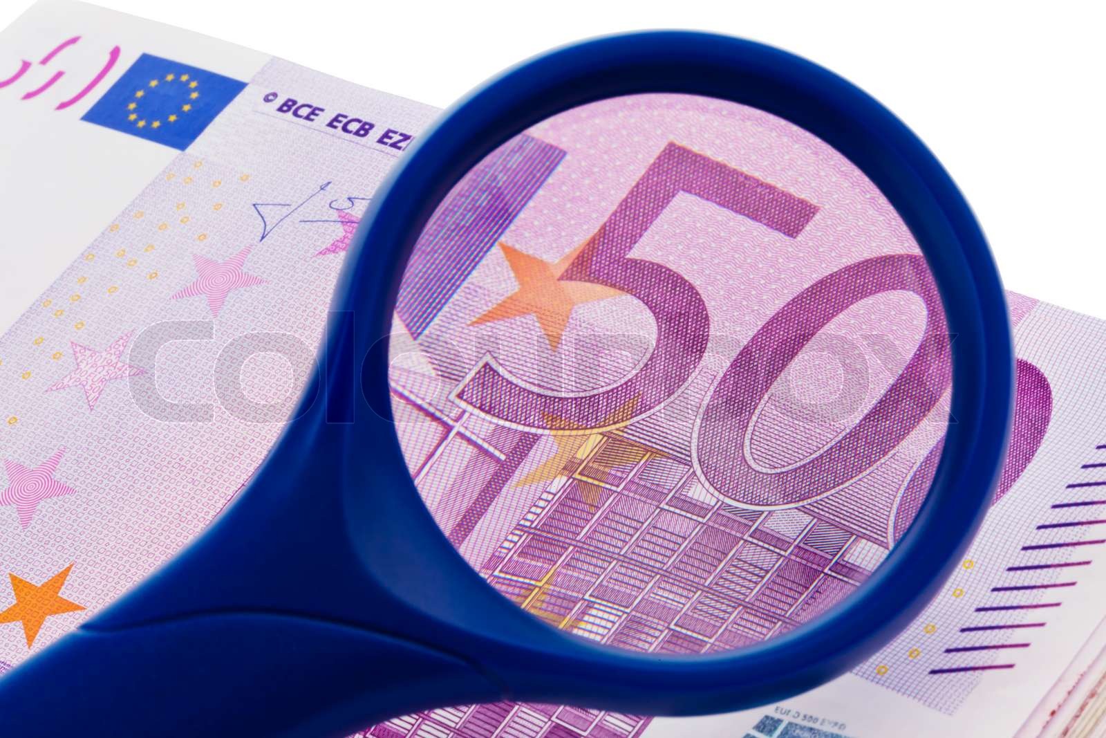 â, ¬ 500-eurosedler er en masse penge på en bunke set gennem et ...