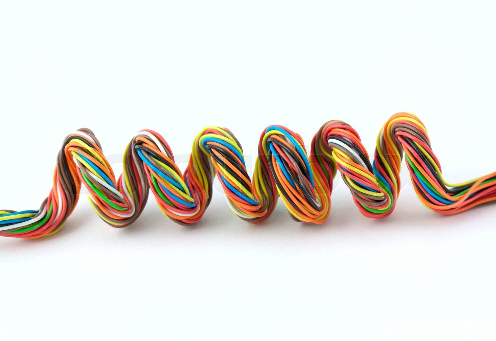 Wire spiral isolated on white background | Stock image | Colourbox