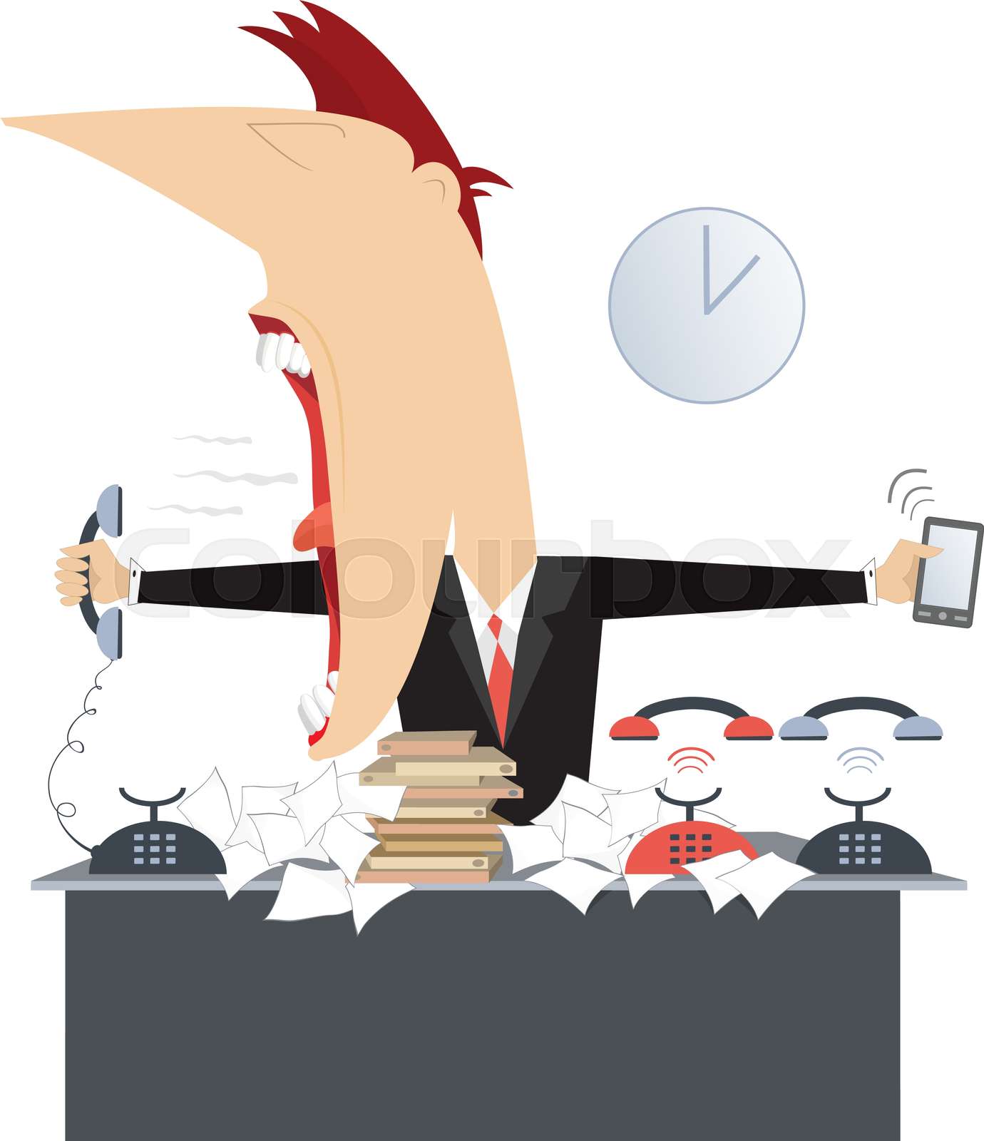 Busy man isolated | Stock vector | Colourbox