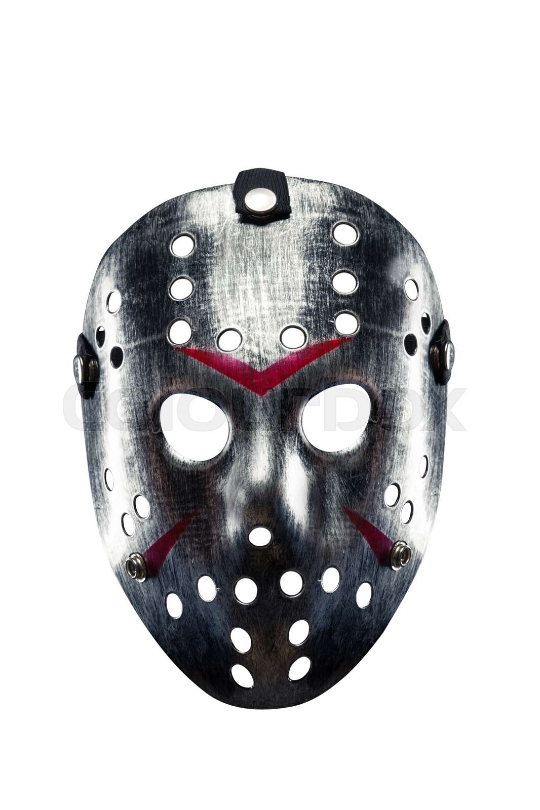 Hockey mask of serial killer isolated on white | Stock image | Colourbox