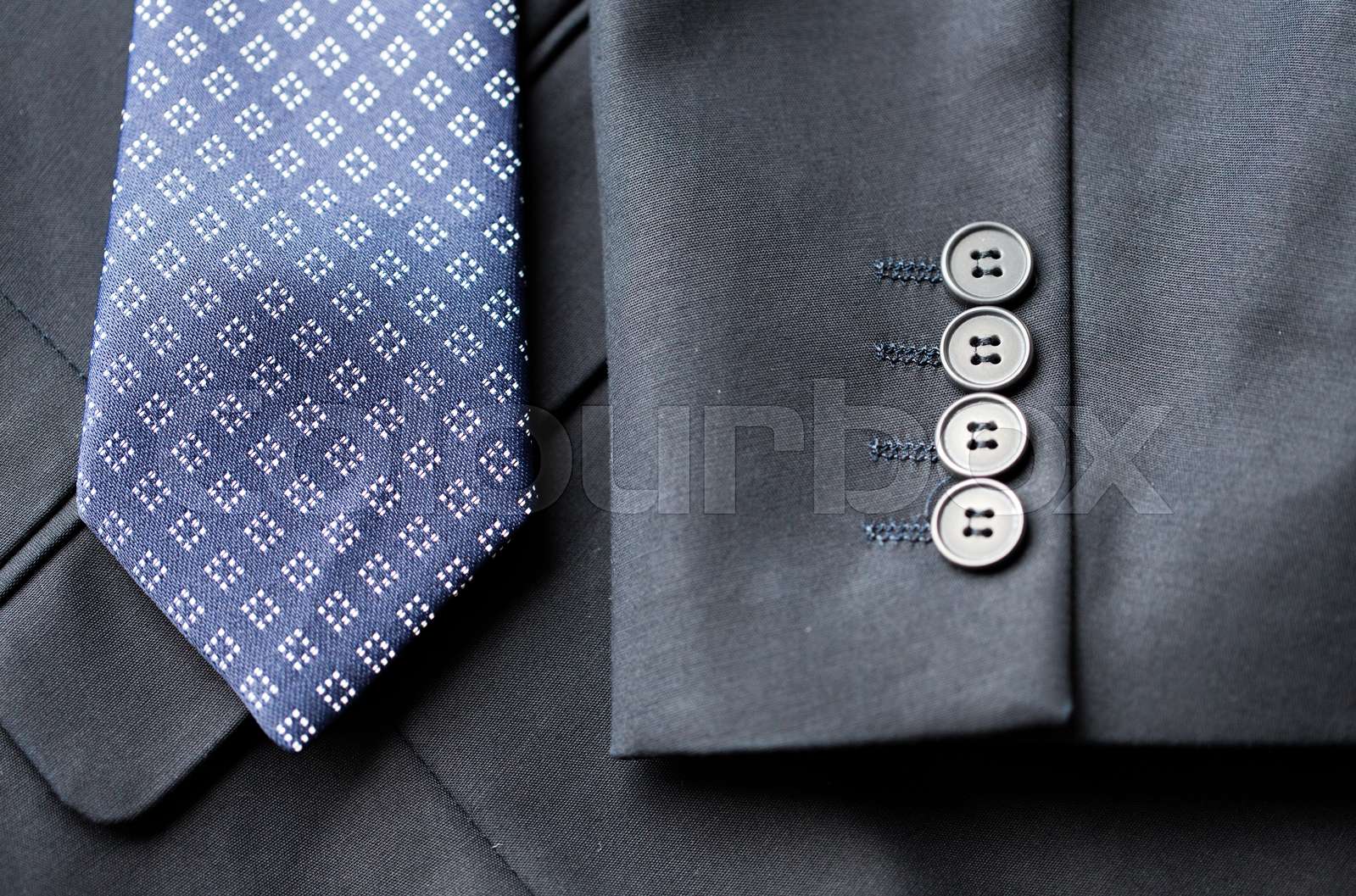 close up of business suit jacket and tie | Stock image | Colourbox