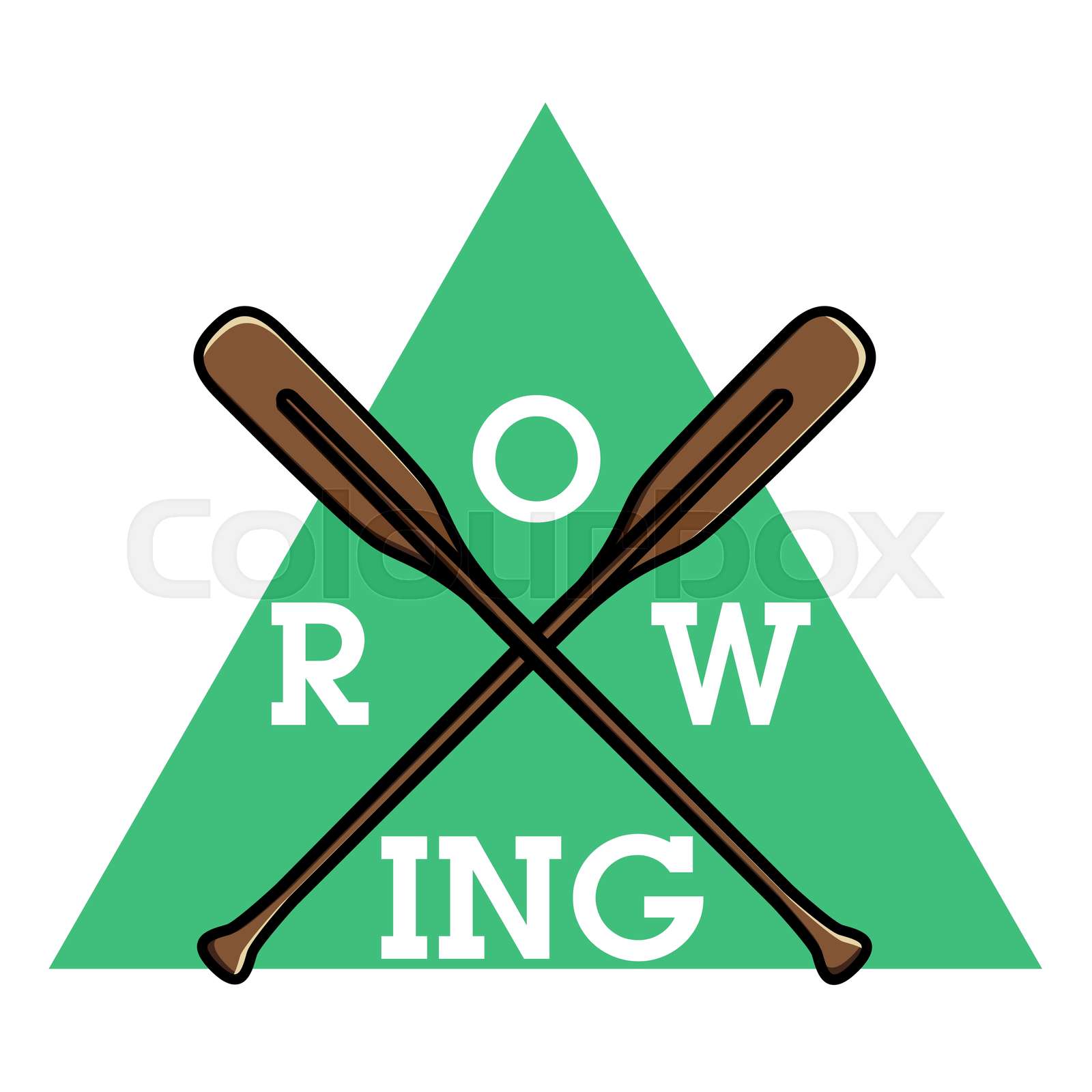 Color vintage rowing emblem | Stock vector | Colourbox