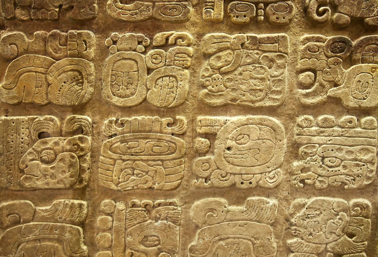 Old mexican relief (stone carving) | Stock image | Colourbox