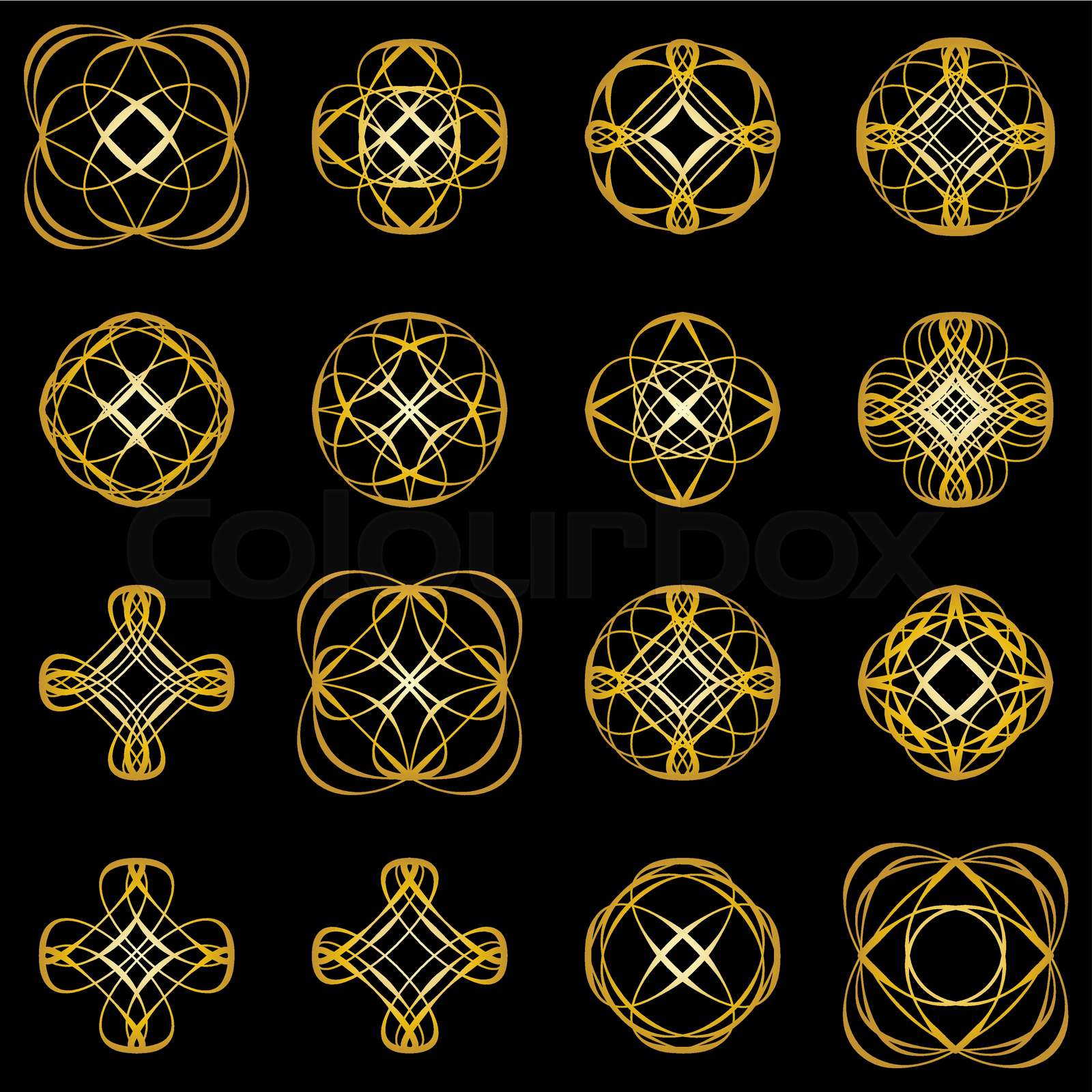 Calligraphic design elements and page decoration | Stock vector | Colourbox