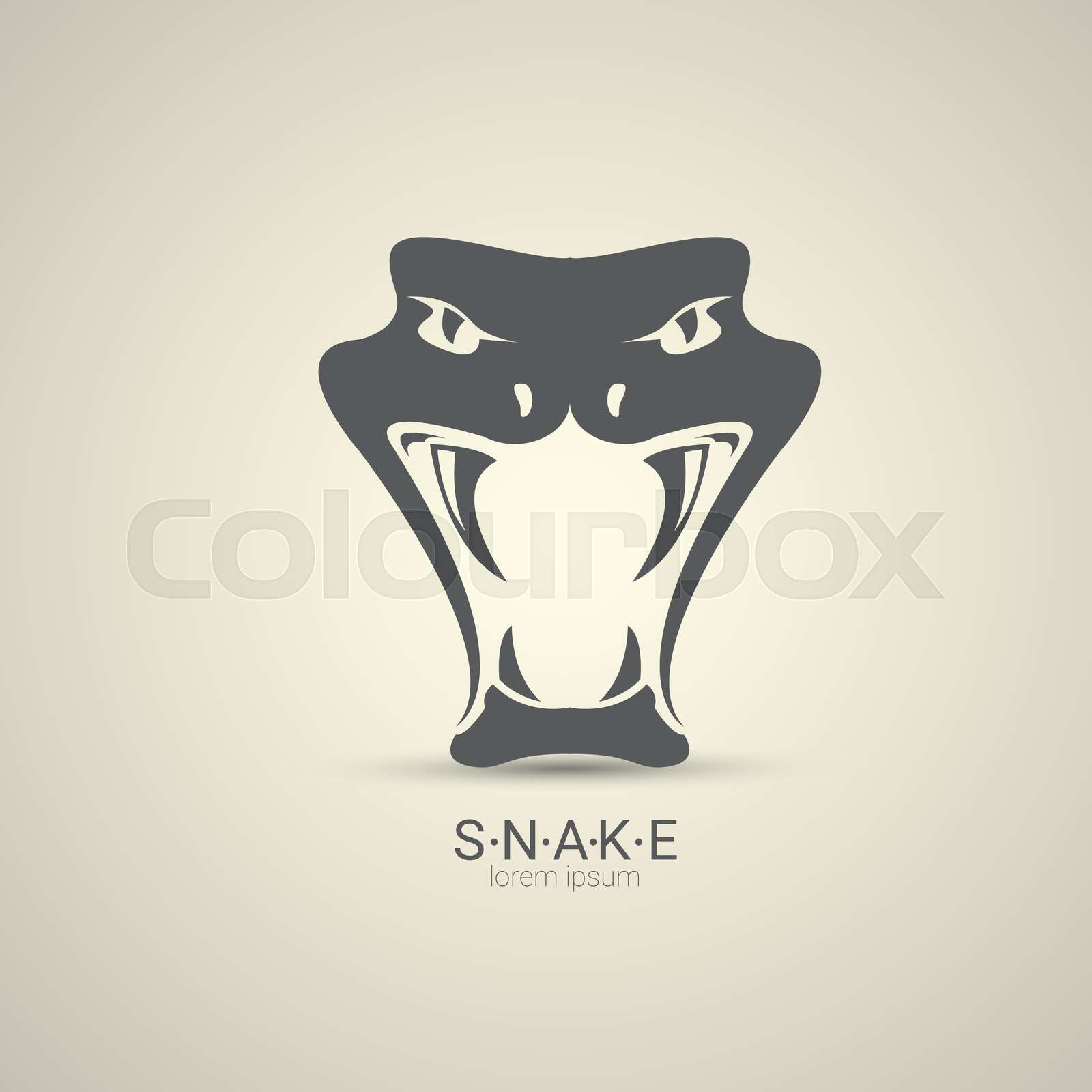 vector angry dangerous snake logo design | Stock vector | Colourbox