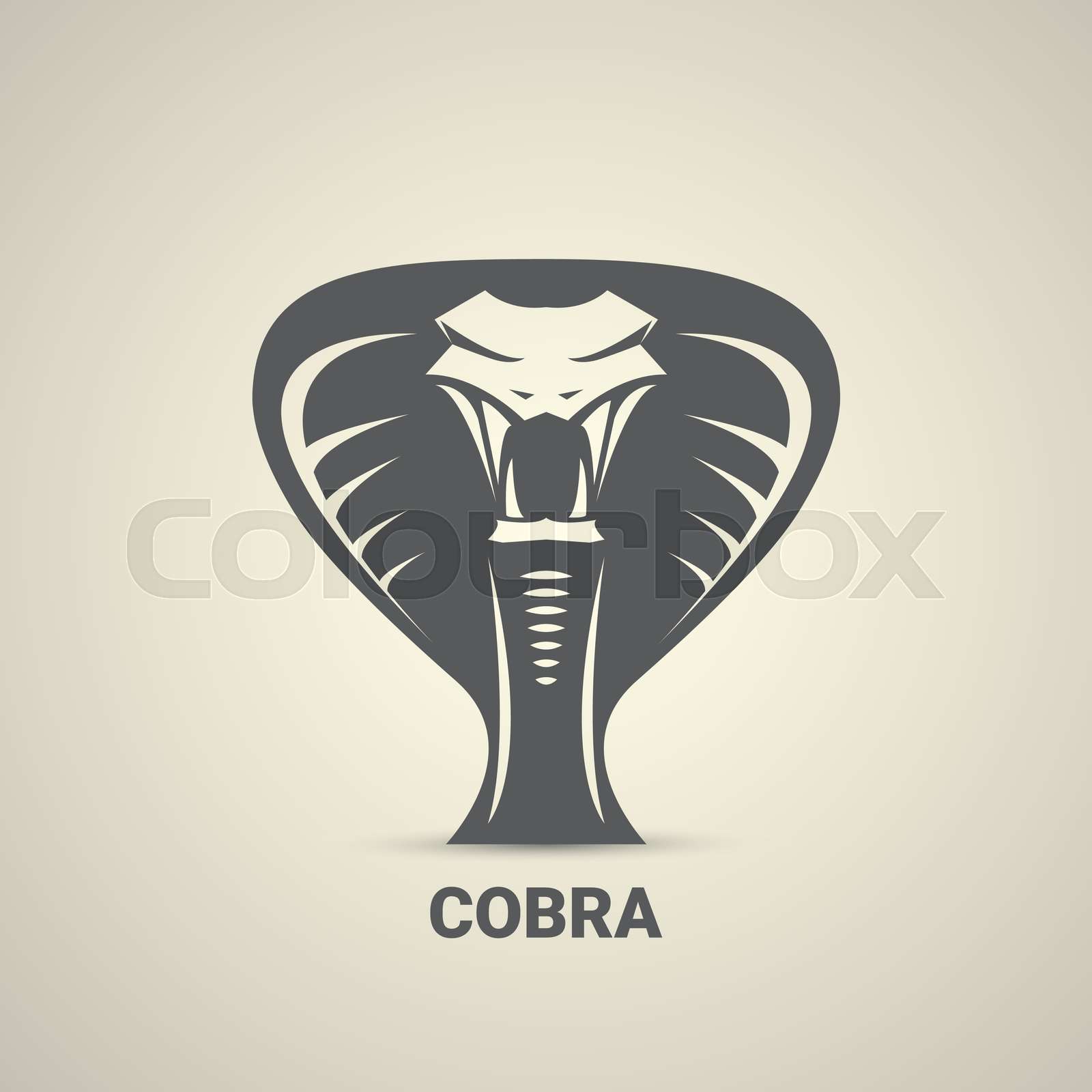 vector dangerous cobra snake icon | Stock vector | Colourbox