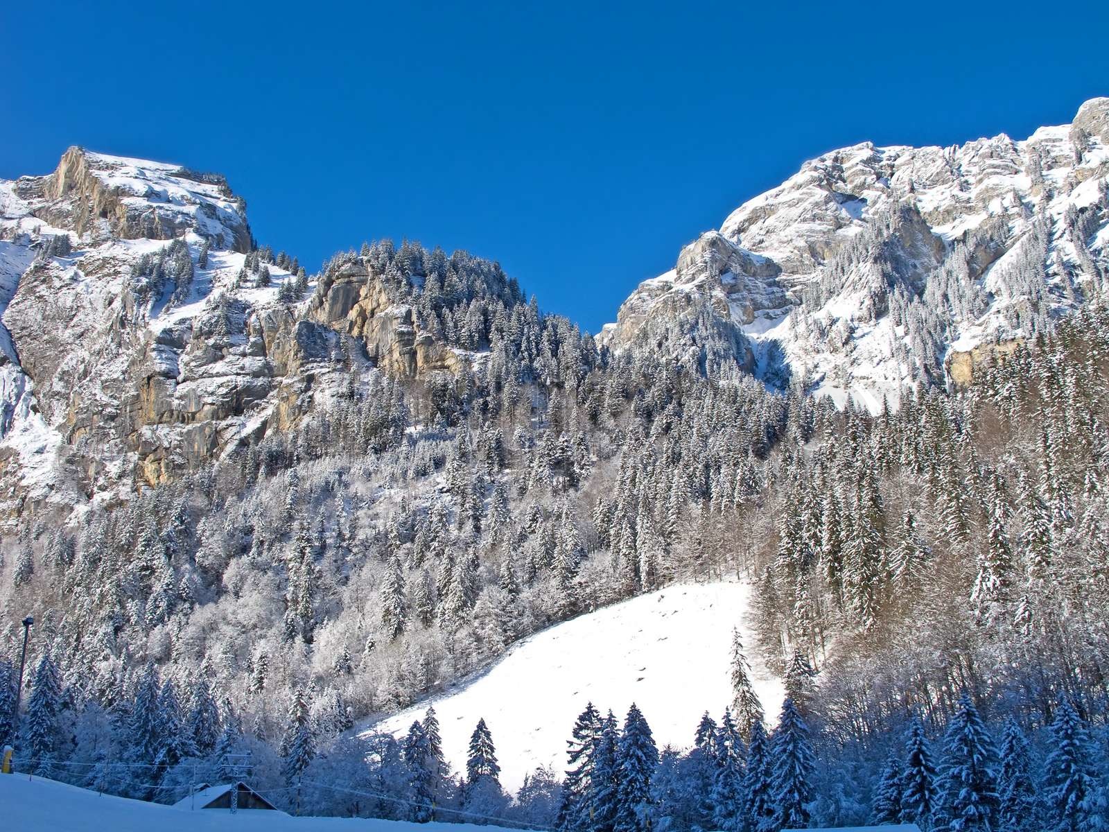 Vinter i de schweiziske alper (Schweiz ) | Stock foto | Colourbox