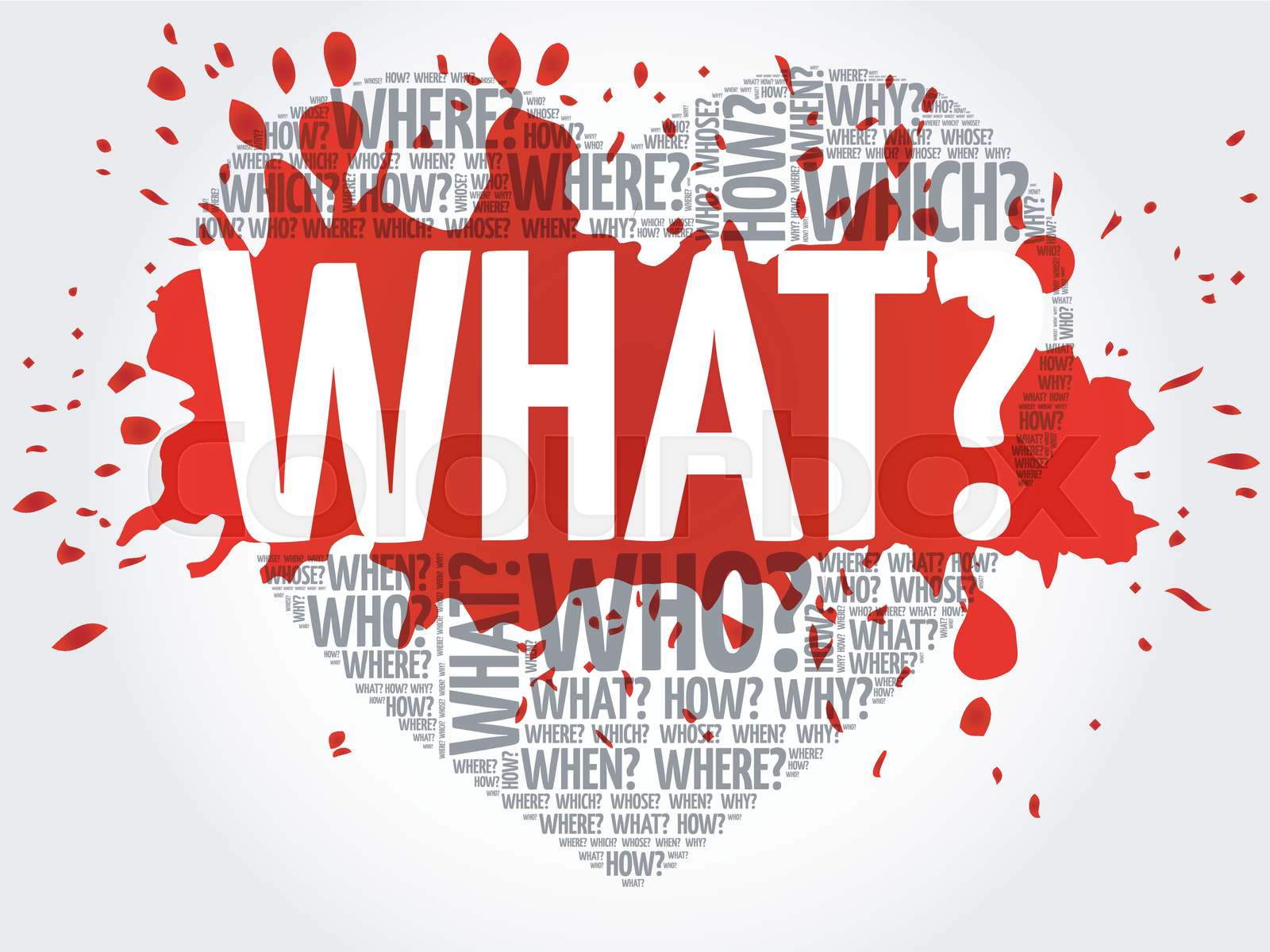 WHAT? Question heart | Stock vector | Colourbox