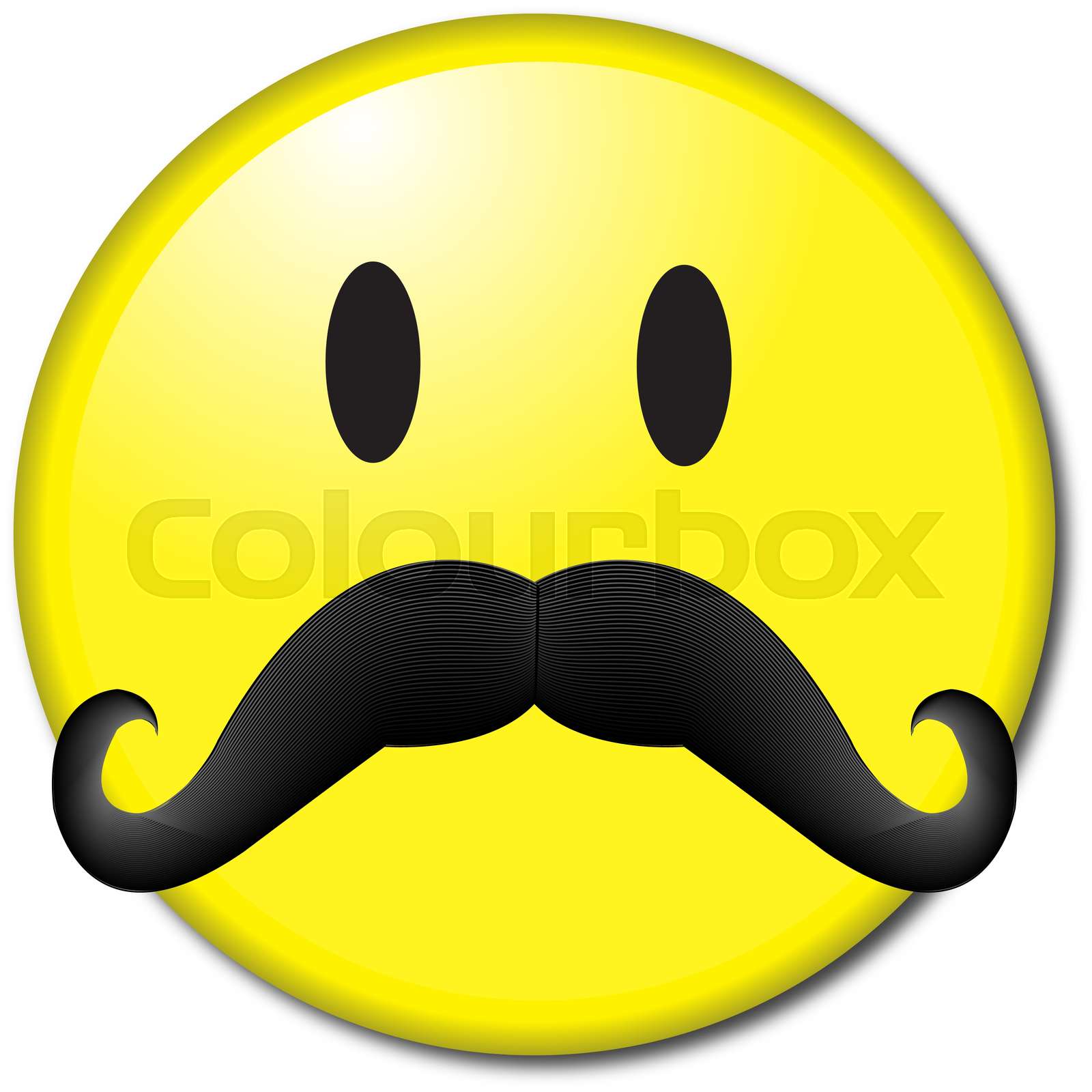 Smile with mustache | Stock vector | Colourbox