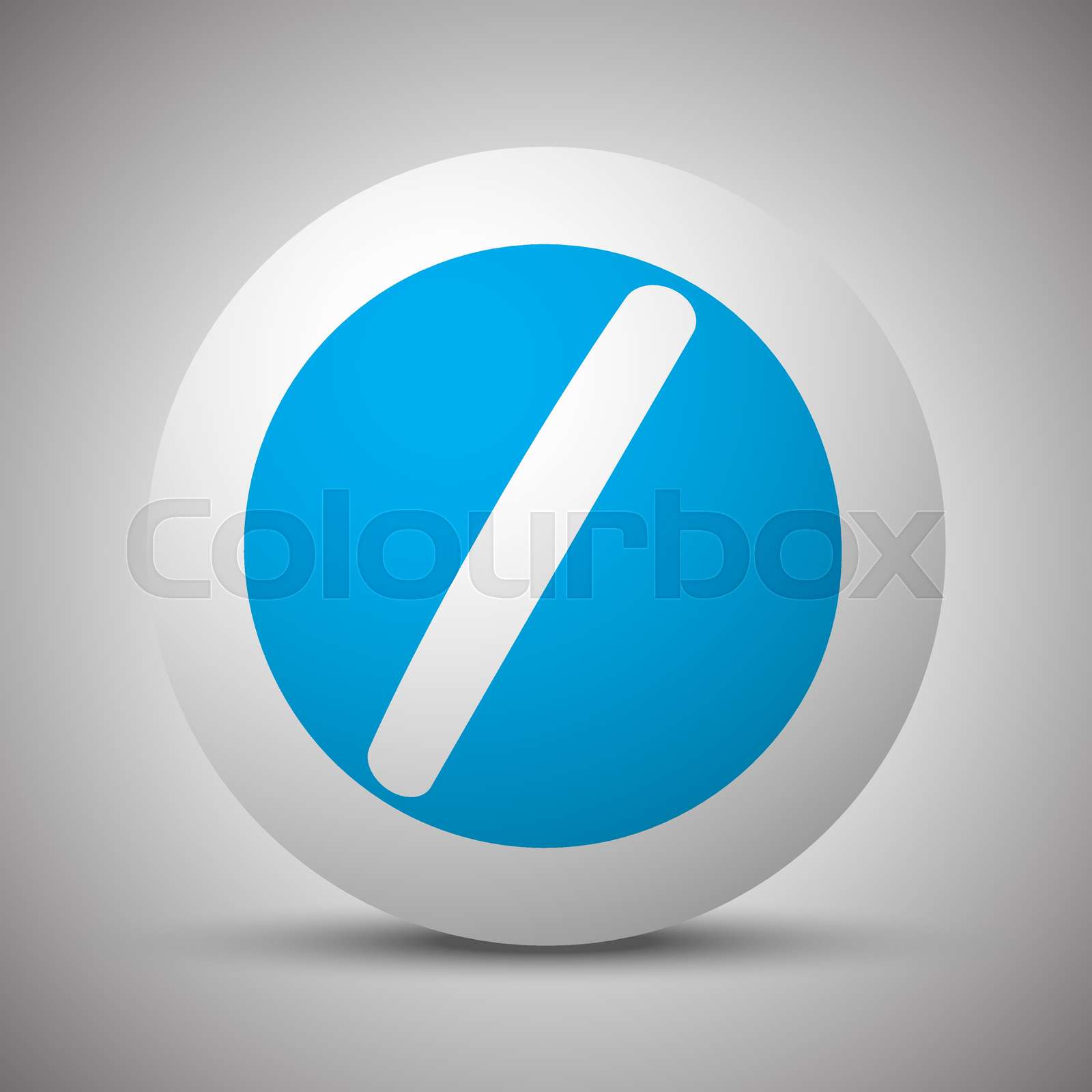 Blue Pill icon on white sphere | Stock vector | Colourbox