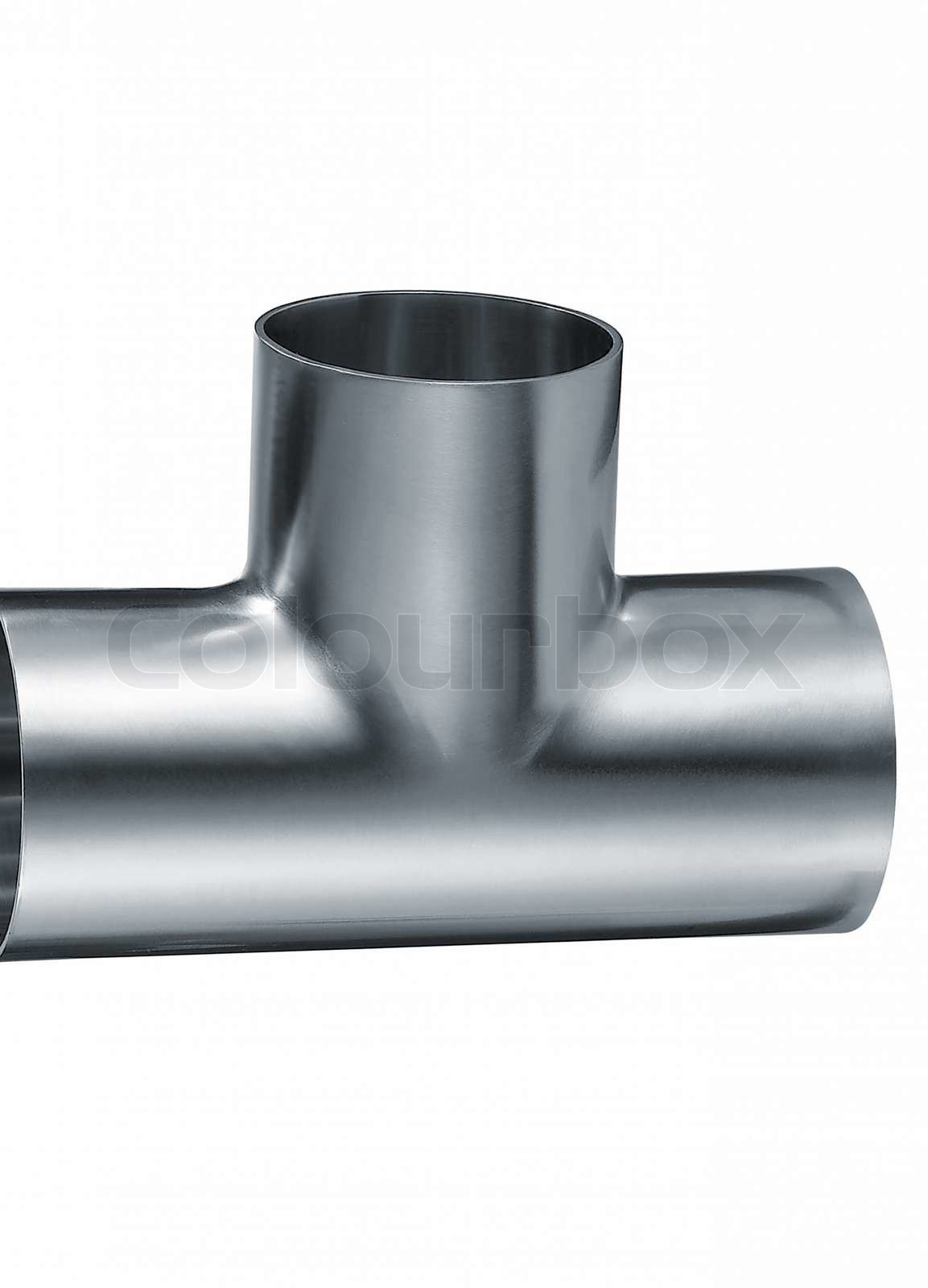 metal krom rør isoleret på Whit baggrund | Stock foto | Colourbox