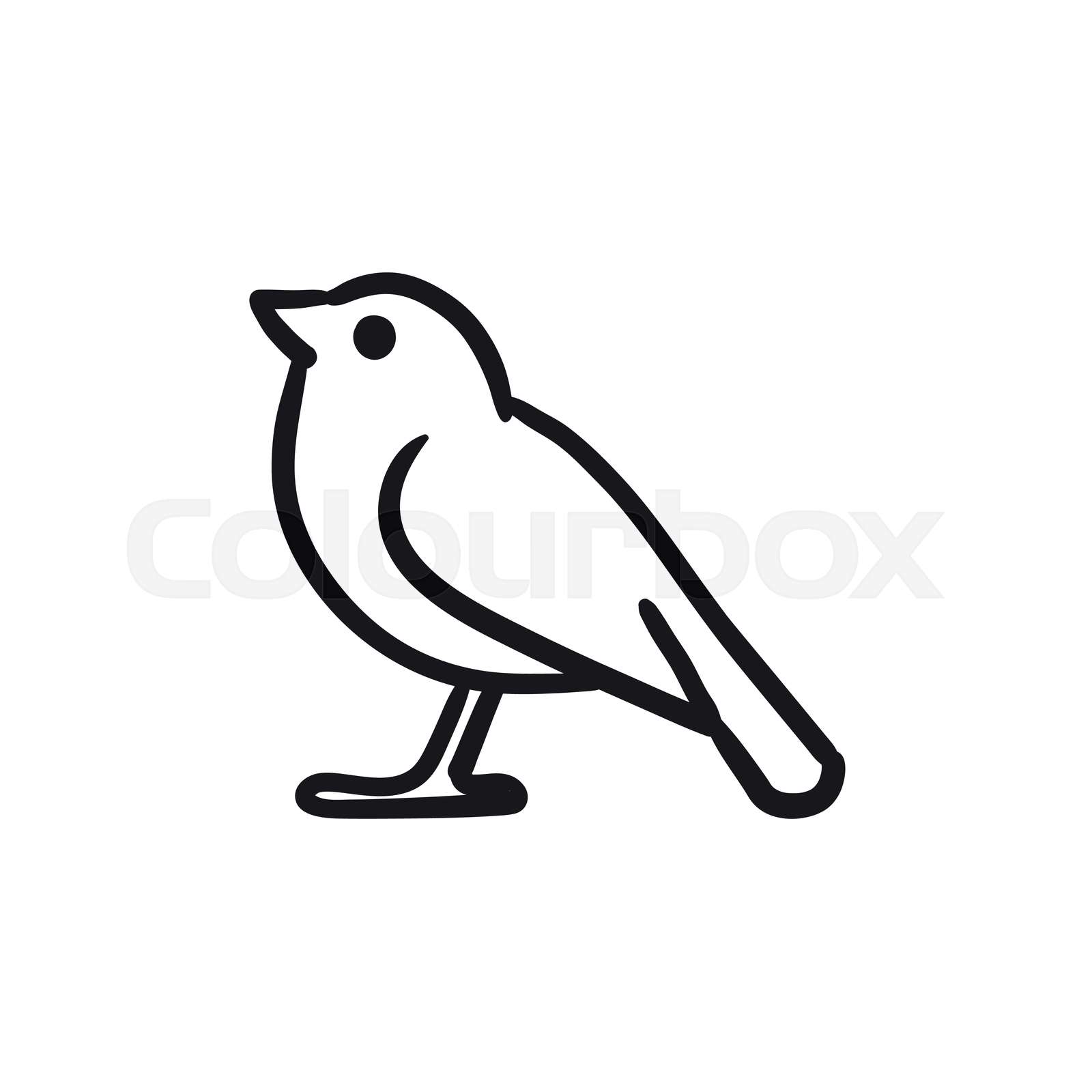 fugl, tegning, piktogram | Stock vektor | Colourbox
