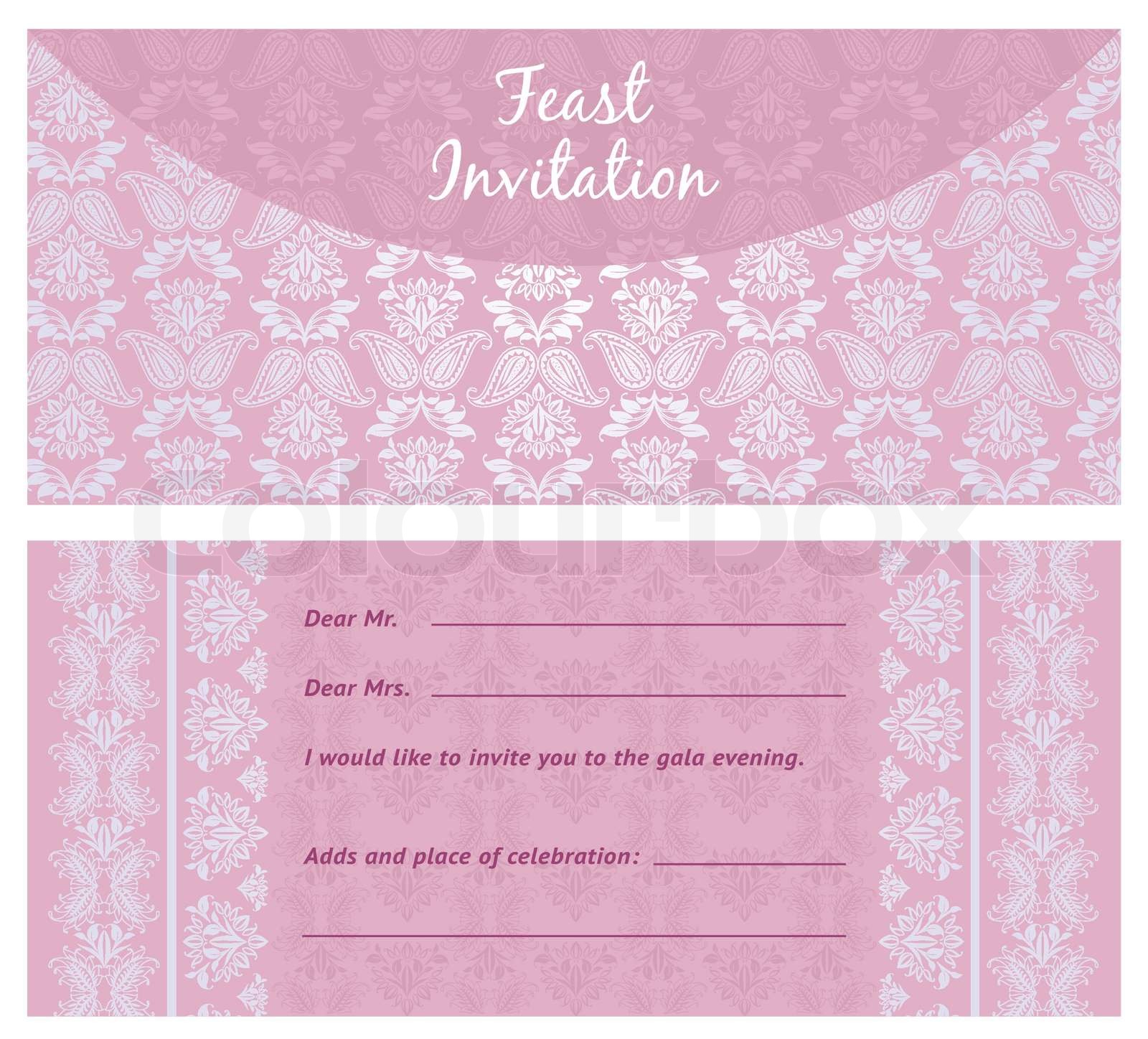 Feast-Invitation, template | Stock vector | Colourbox