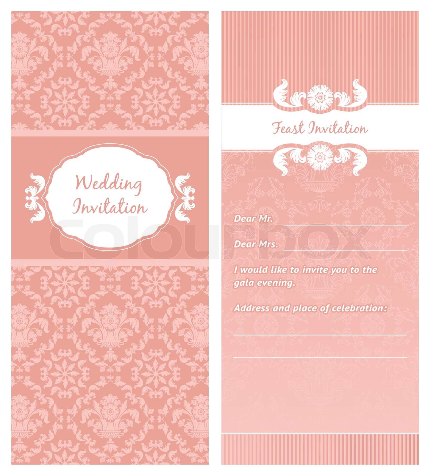 Feast - Invitation, skabelon | Stock vektor | Colourbox